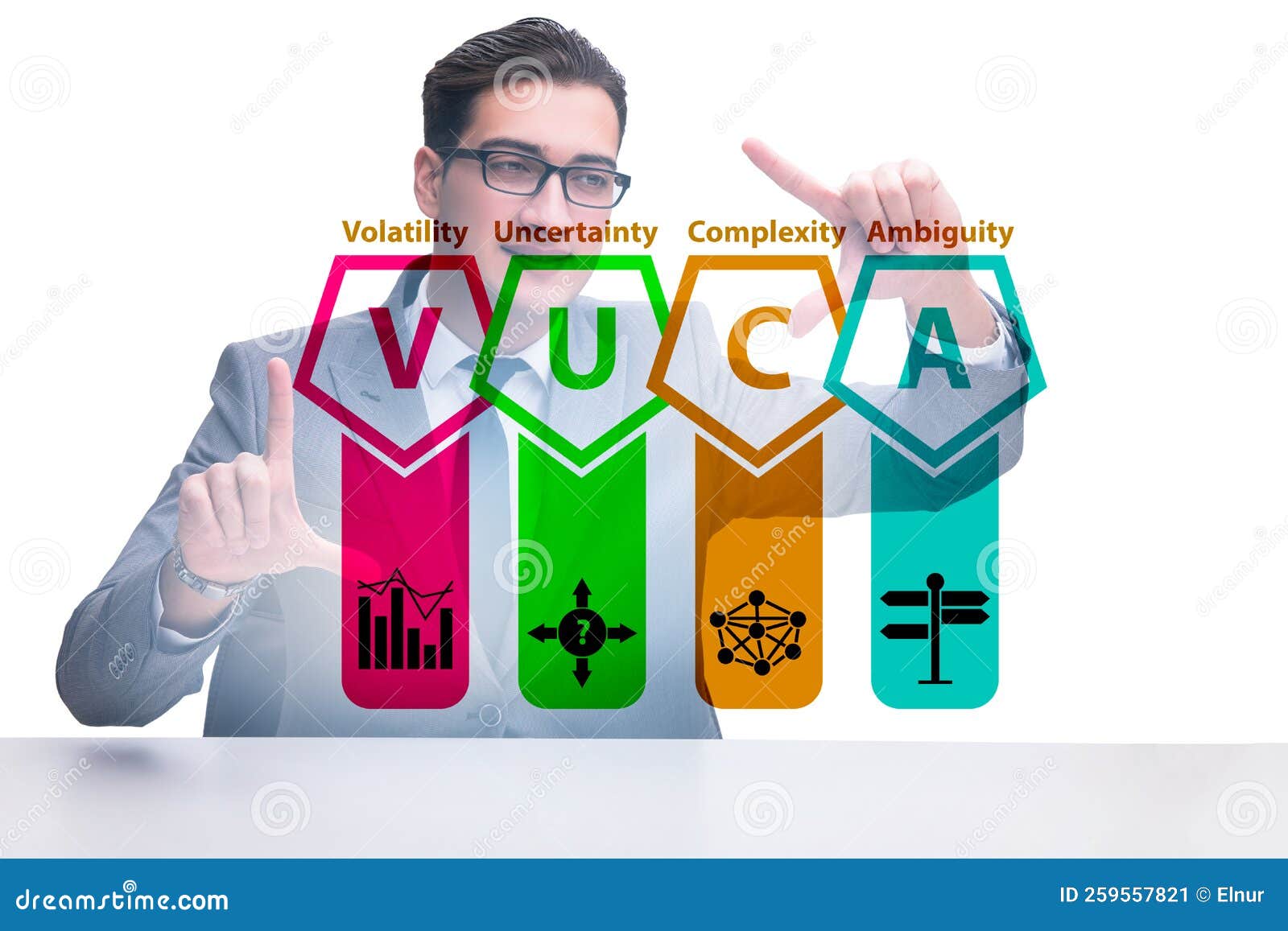 VUCA Concept - Volatility,uncertainty, Complexity, Ambiguity Stock ...