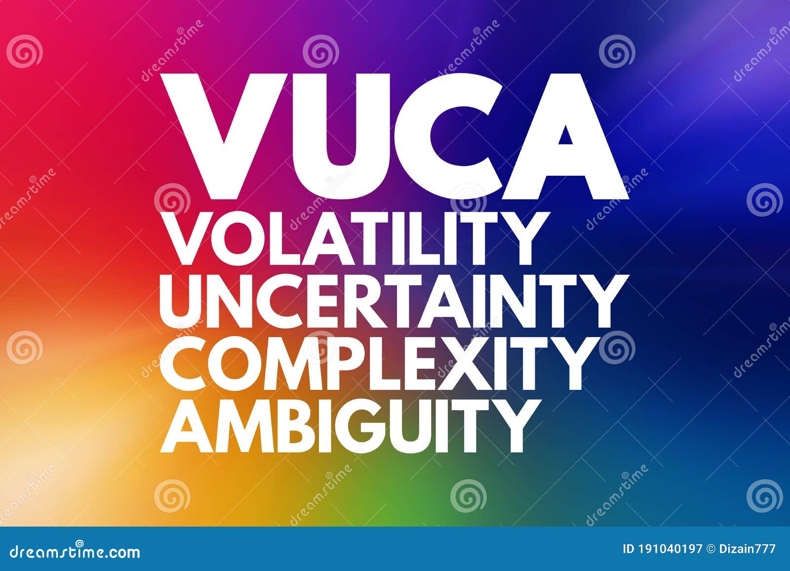 VUCA - Volatility, Uncertainty, Complexity, Ambiguity Acronym, Business ...