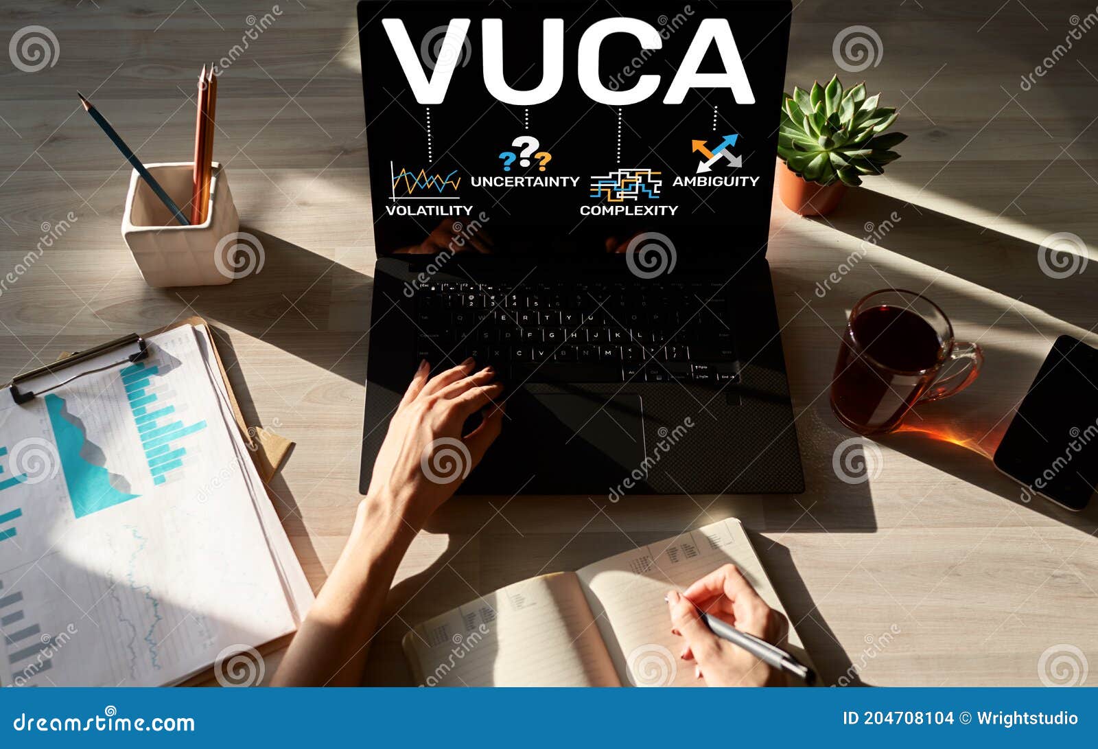 VUCA World Concept on Screen. Volatility, Uncertainty, Complexity ...