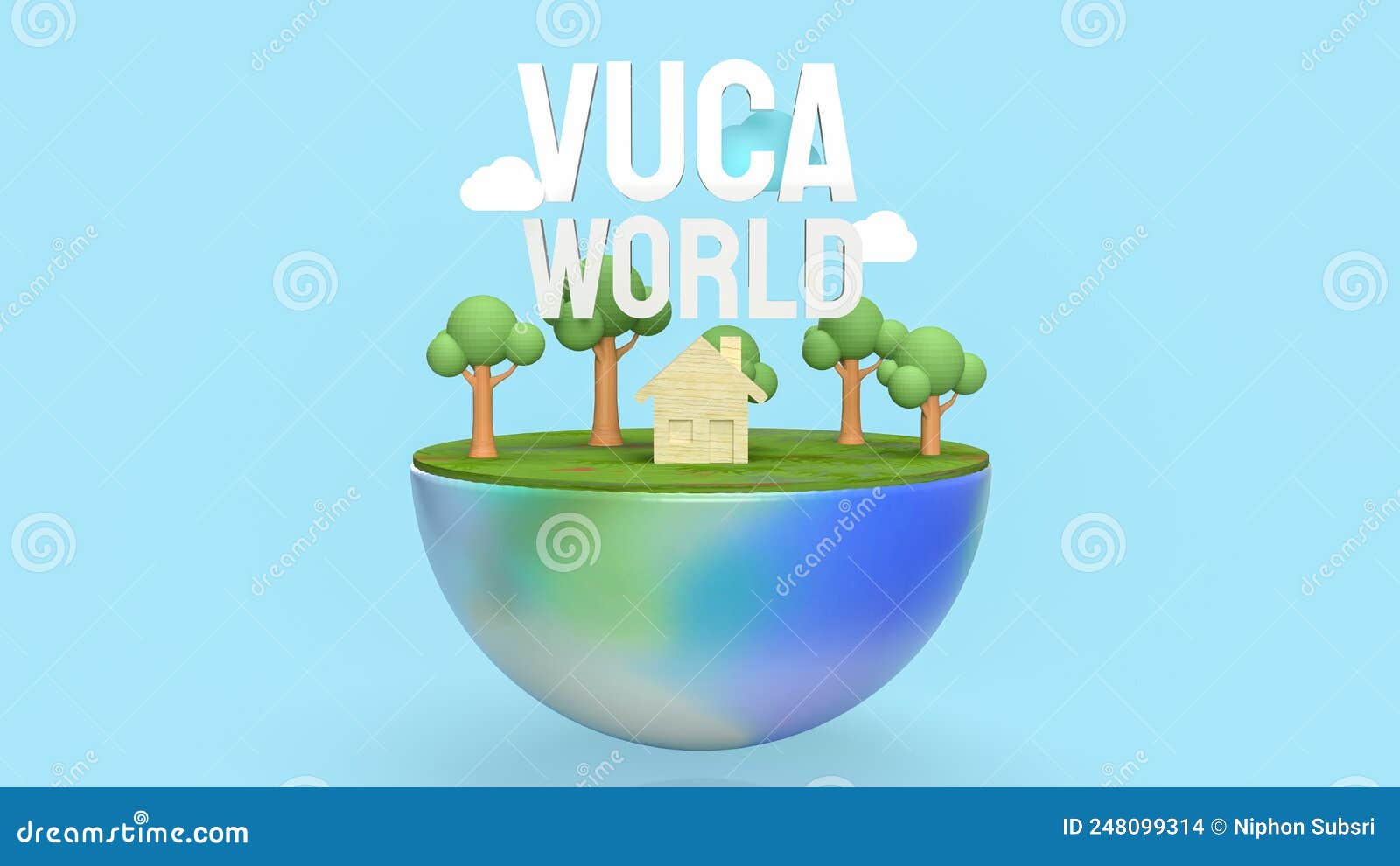 The Vuca World White Text for Abstract Background Concept 3d Rendering ...