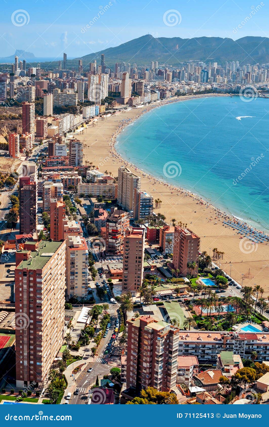 Vue Aérienne De Benidorm, Espagne Image stock - Image du espagne, été ...