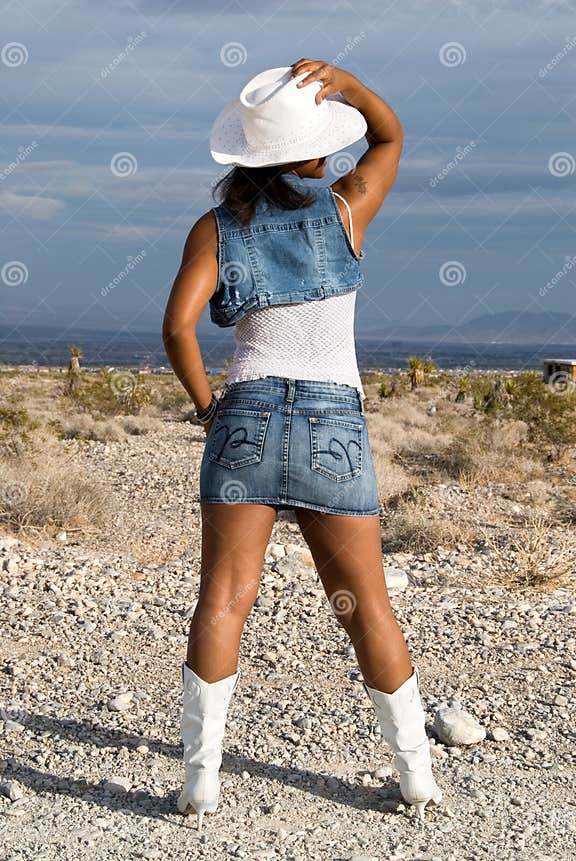 Vue Arrière De Cow Girl Sexy Image Stock Image Du Dame Beauté 4152953