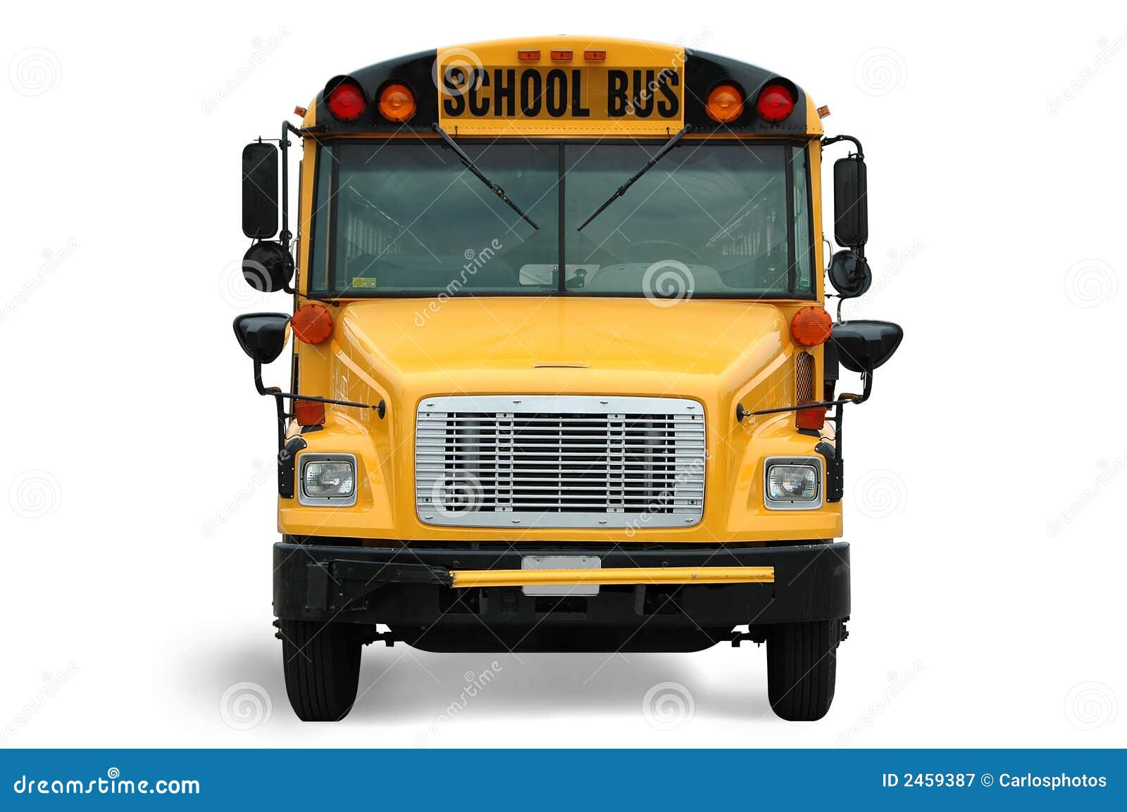 Vue De Face D'autobus Scolaire Image stock - Image du transport ...