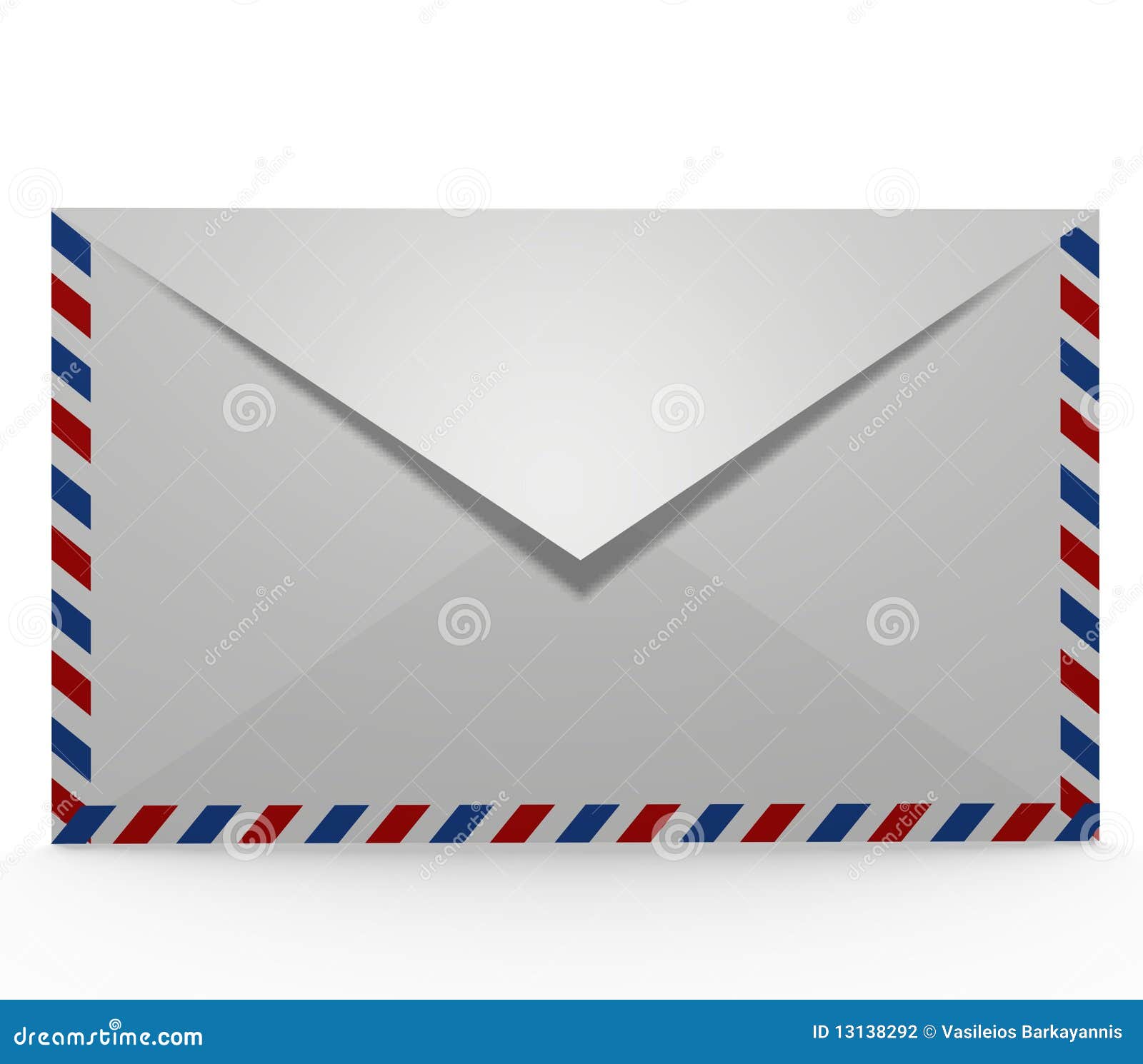 Vue De Face D'une Enveloppe, Une Image 3d Illustration Stock ...