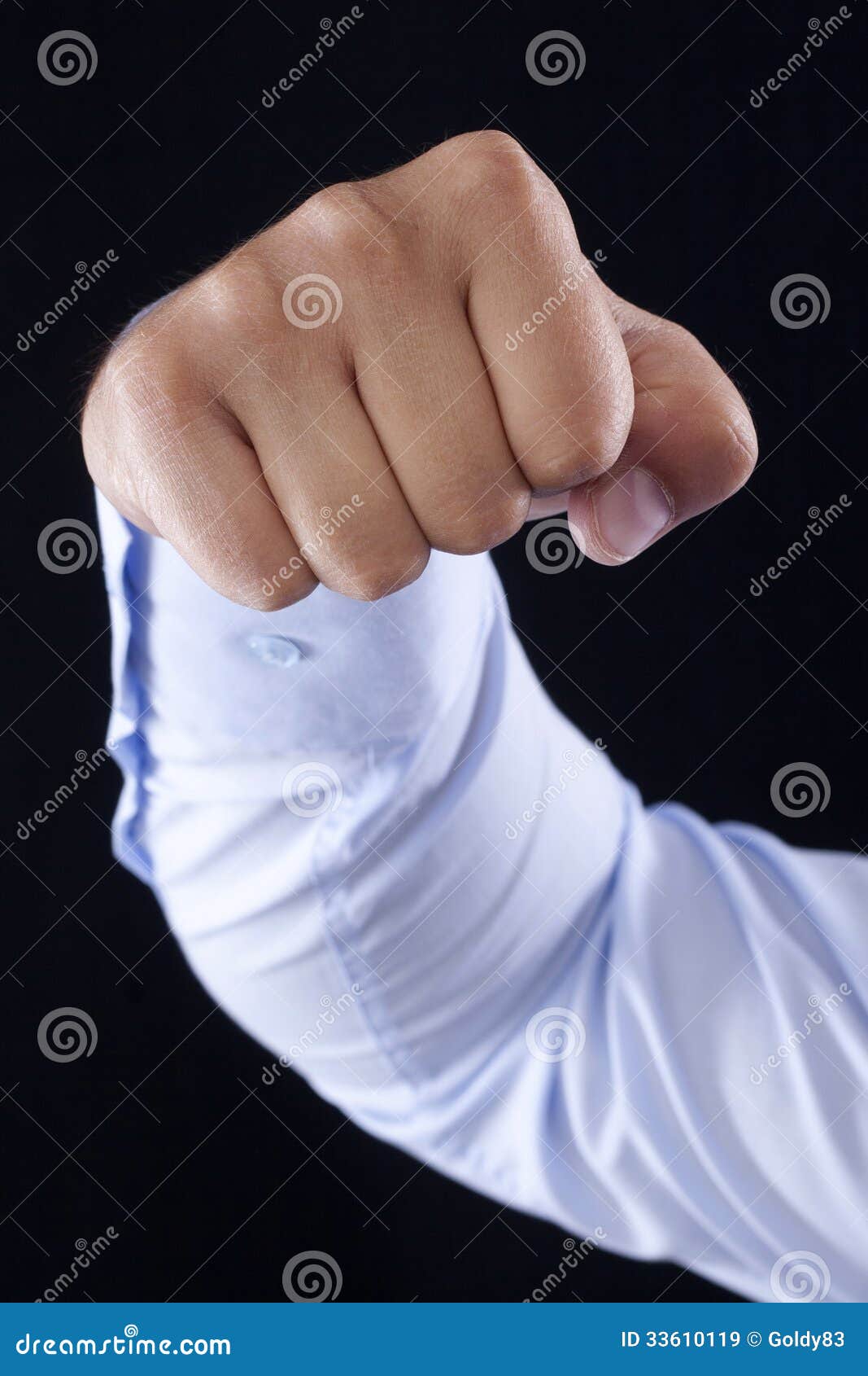 Vue de face dans le poing image stock. Image du adulte - 33610119