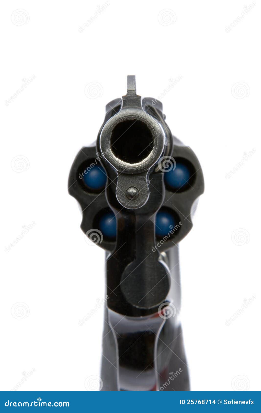 Vue de face de pistolet photo stock. Image du plaqué - 25768714