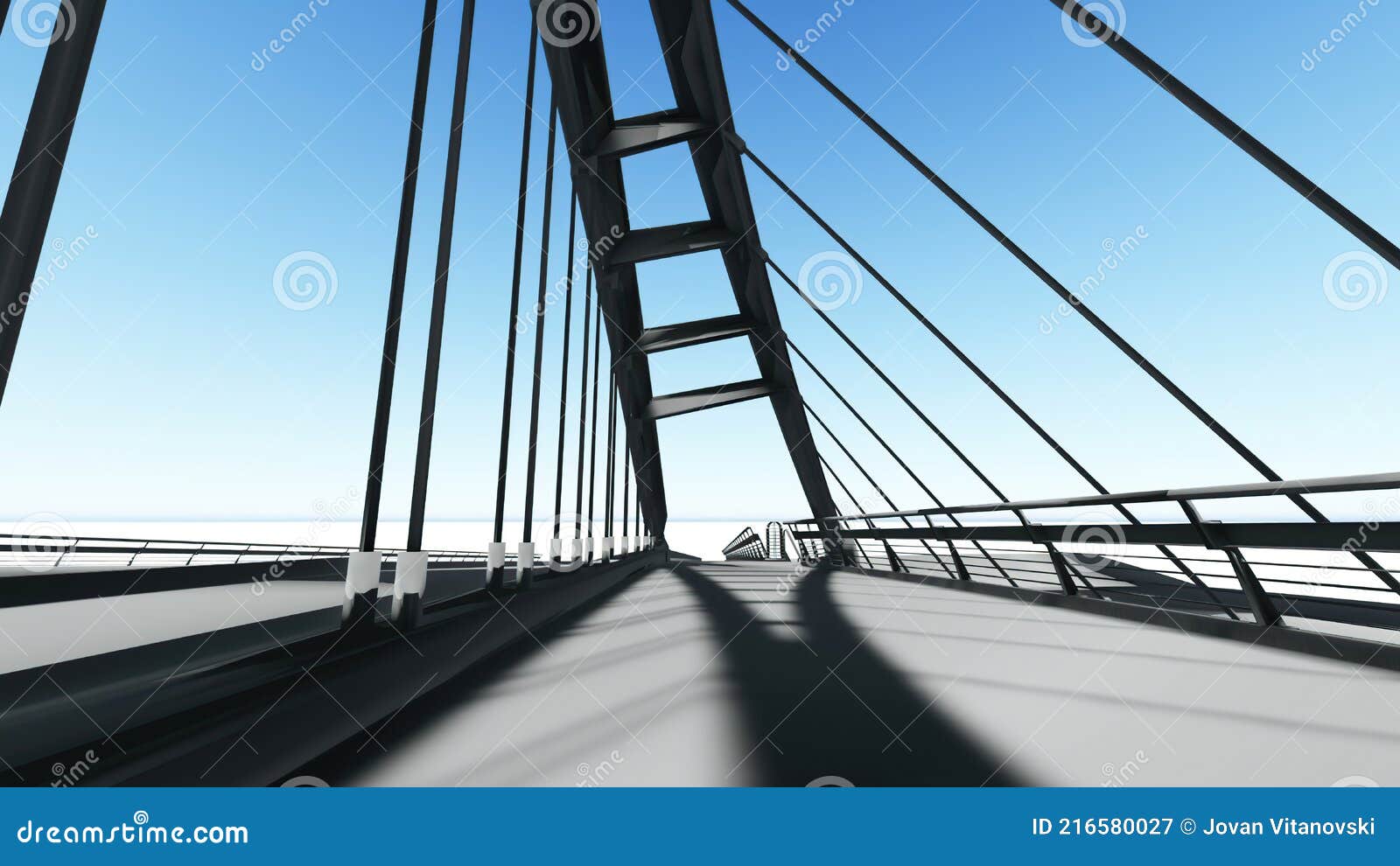 Vue de face du pont illustration stock. Illustration du géométrique ...