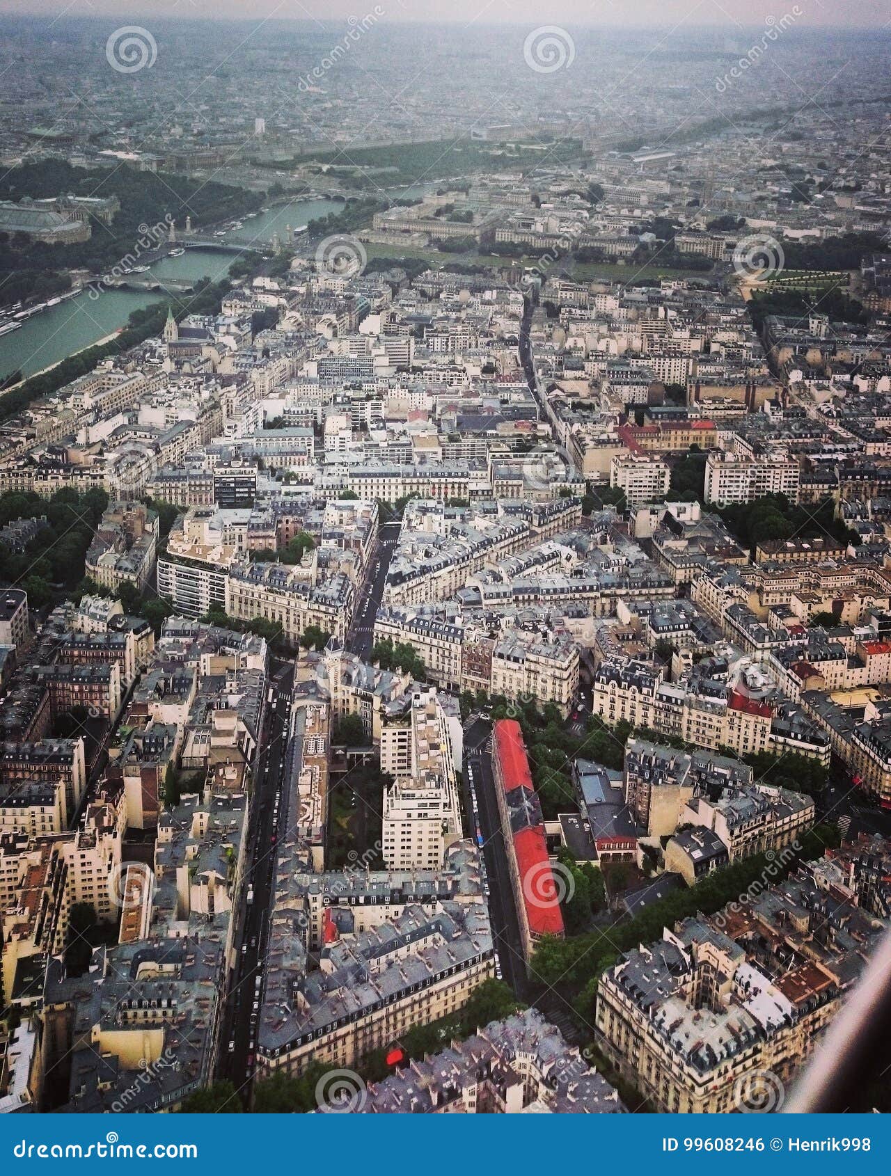 Vue De Paris, France De Tour Eiffel Photo stock - Image of fleuve ...