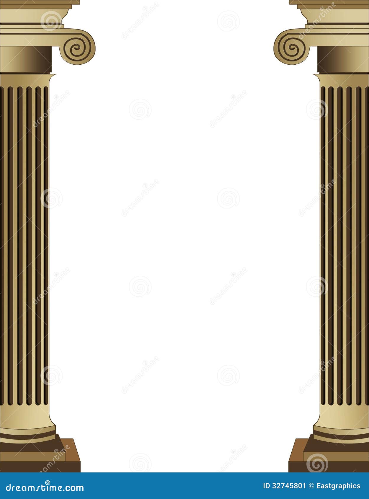 Vue de passage de colonnes illustration stock. Illustration du entrée ...