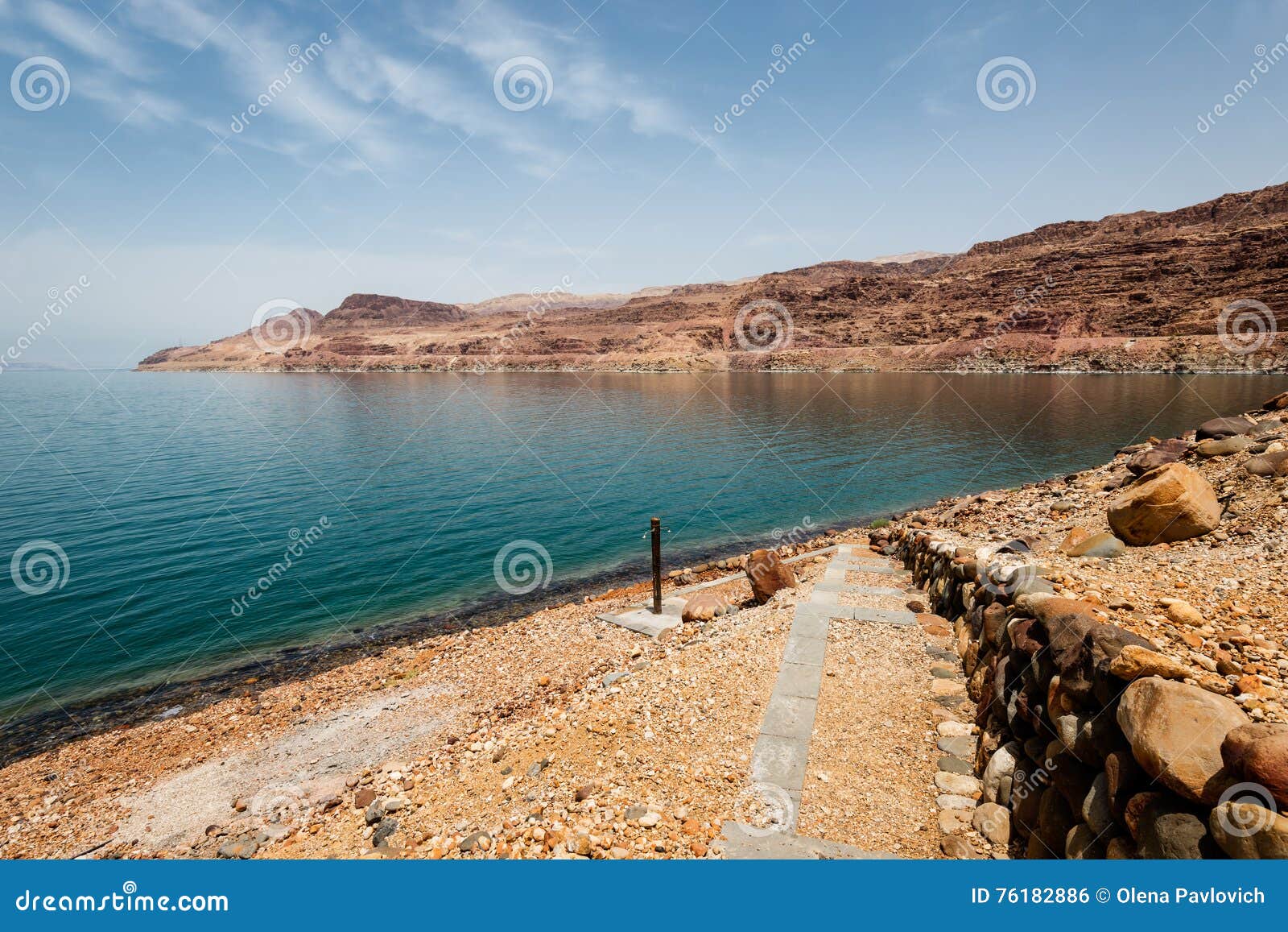 Vue De Paysage Du Littoral De Mer Morte Photo stock - Image du plage ...