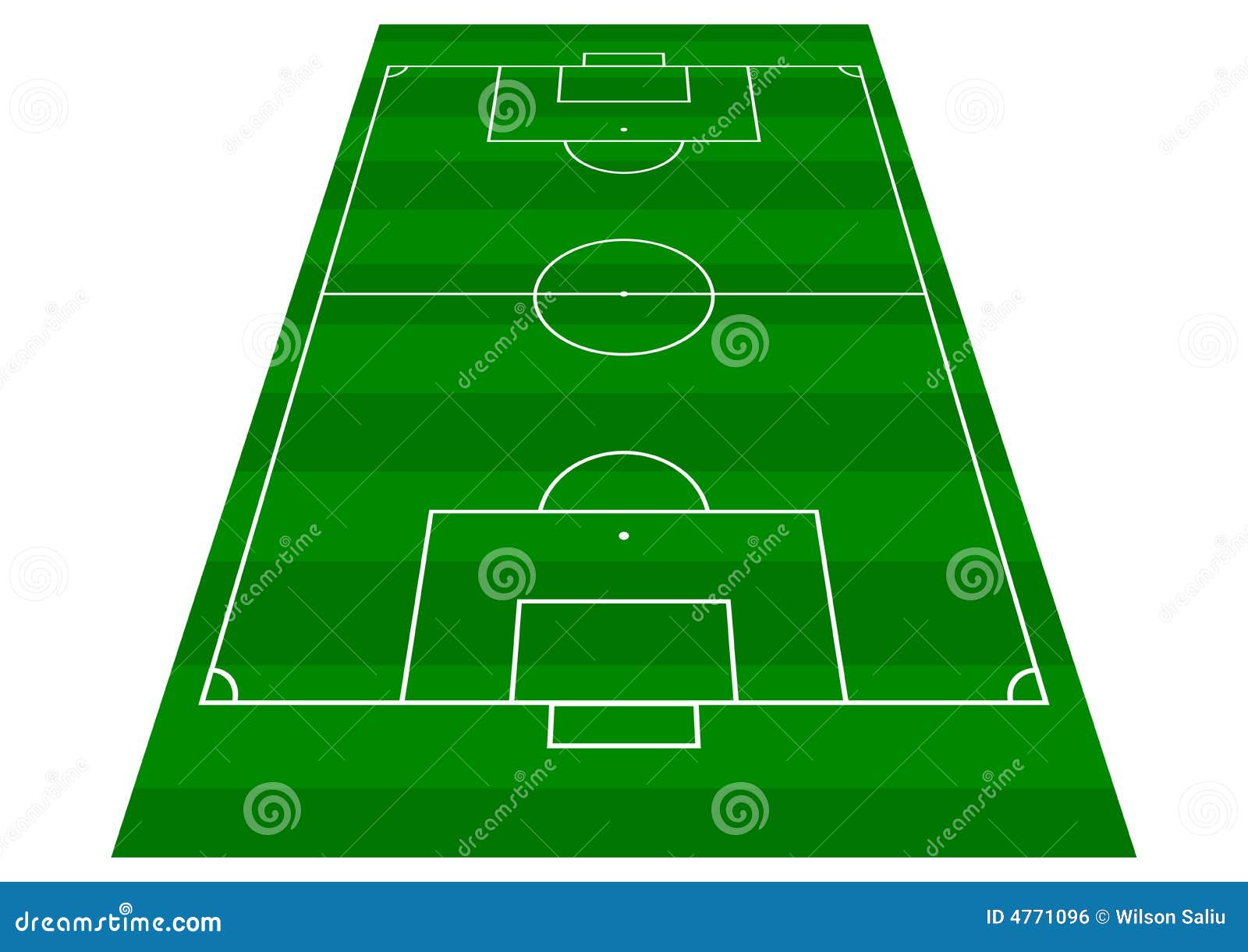 Vue De Perspective De Terrain De Football Image. Image: 4771096
