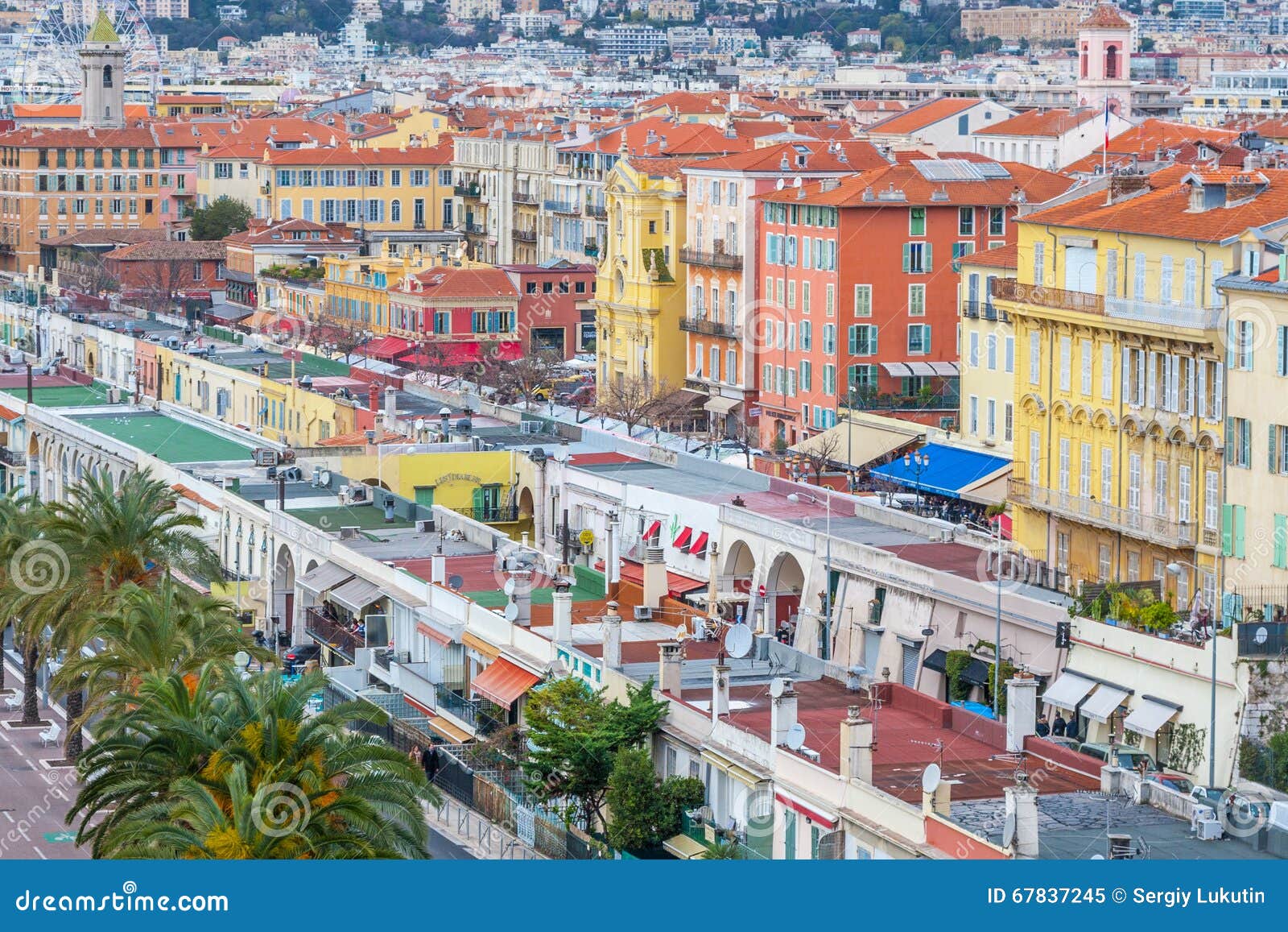 Vue De Vieux Centre De Nice La Côte D'Azur Image éditorial - Image du ...
