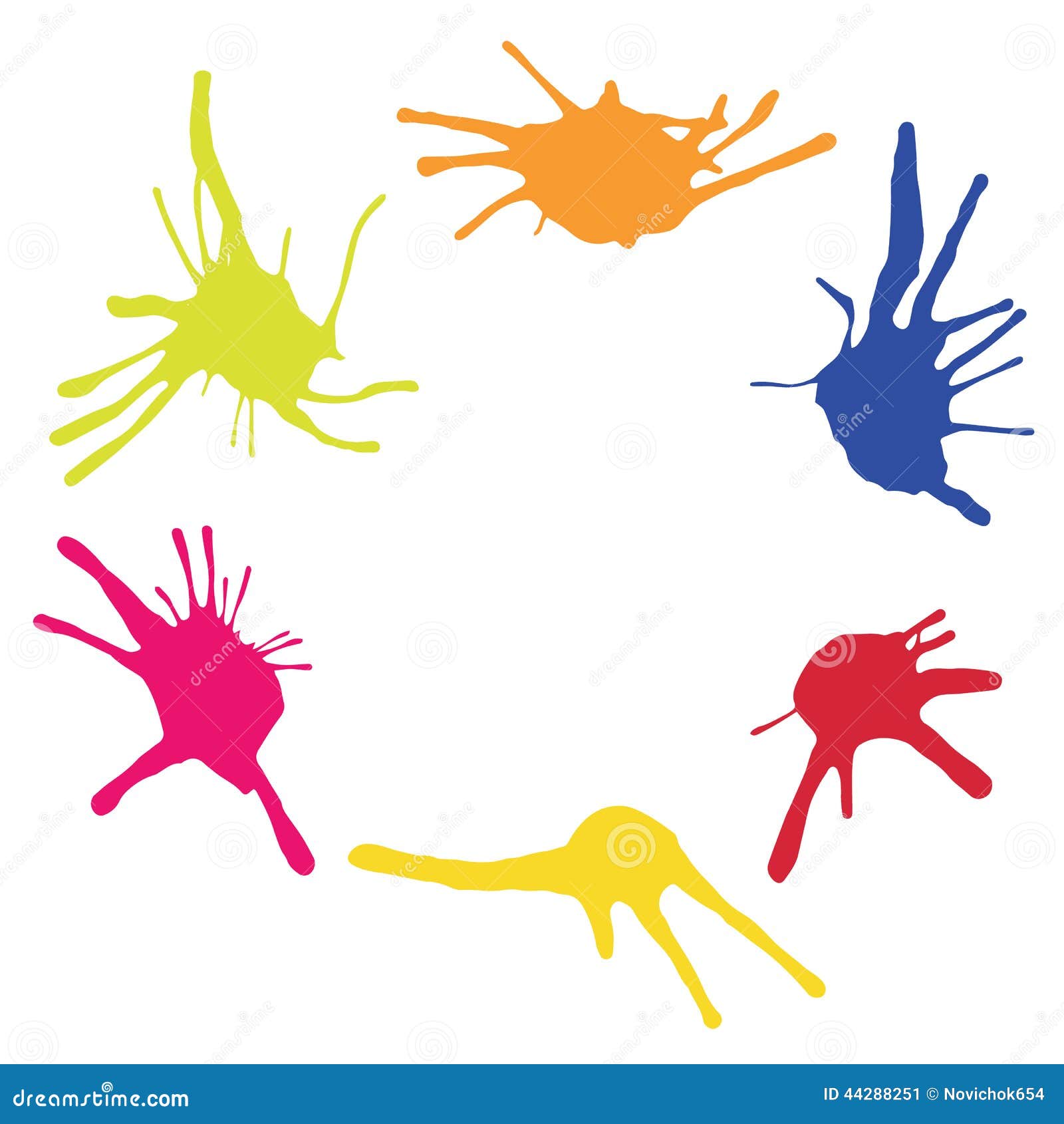 Vue des taches de couleur illustration de vecteur. Illustration of ...