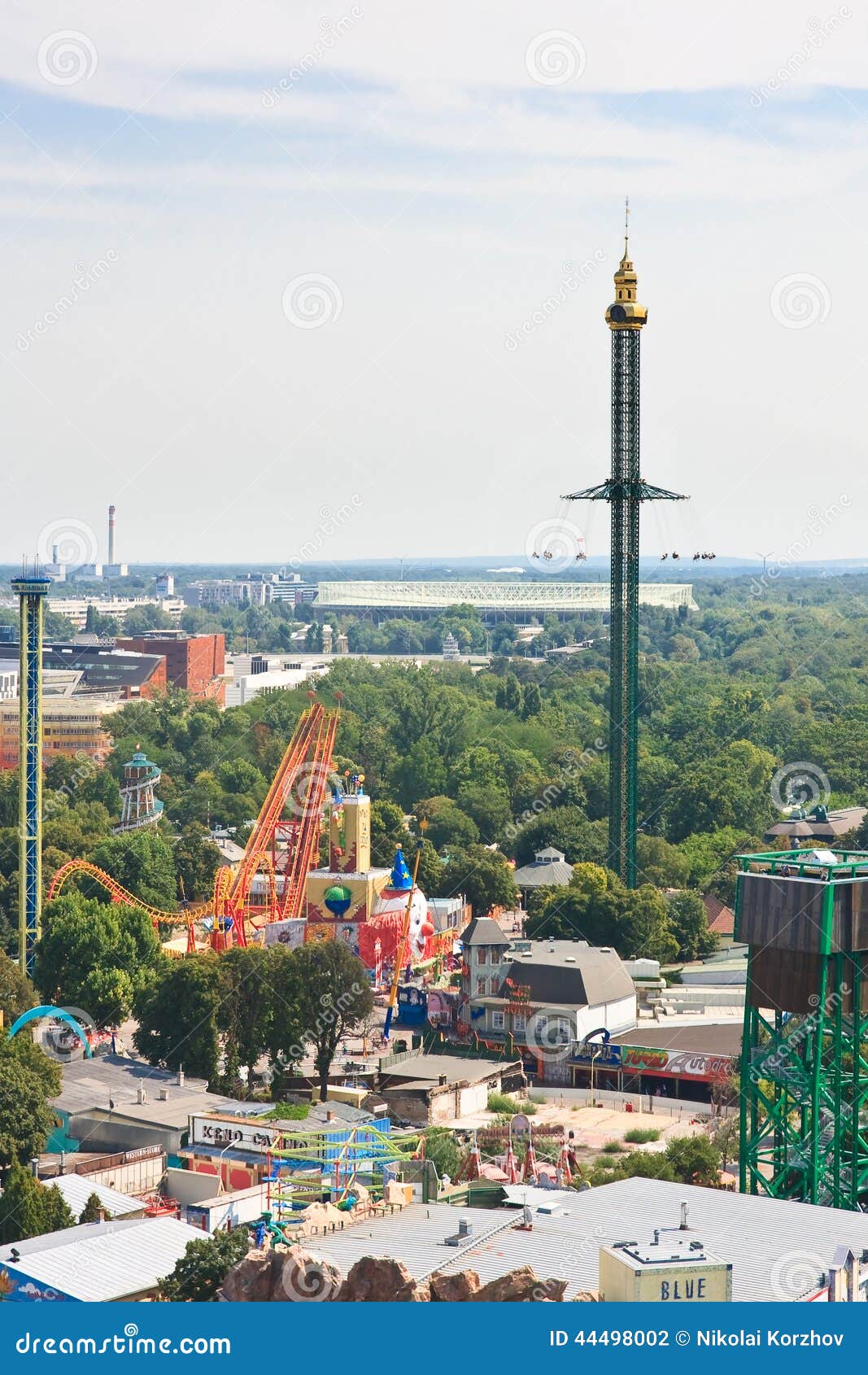 Vue Du Parc D'attractions De Prater Vienne Photo stock - Image du ...