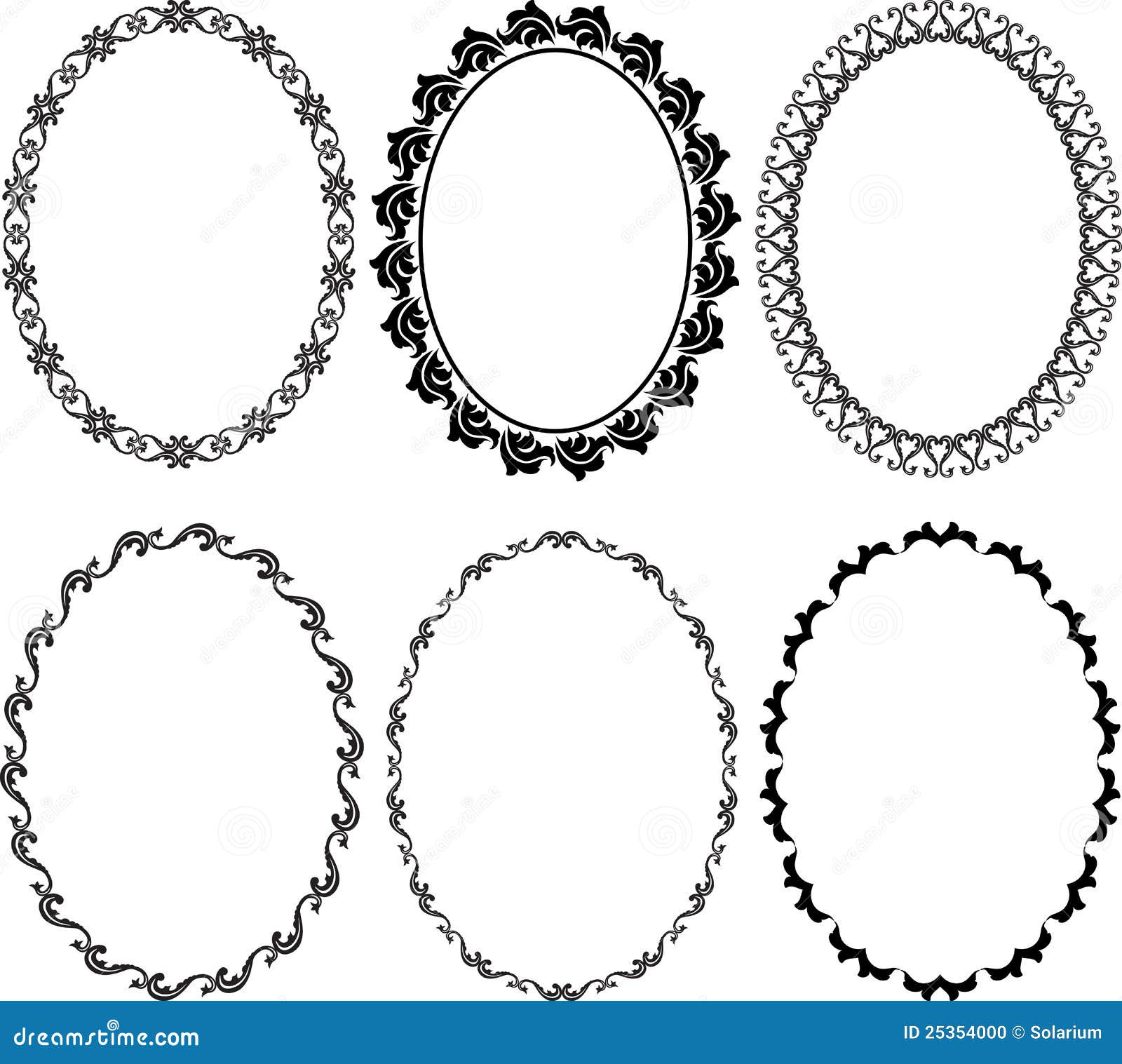 Vue l'ovale illustration de vecteur. Illustration of ornement - 25354000