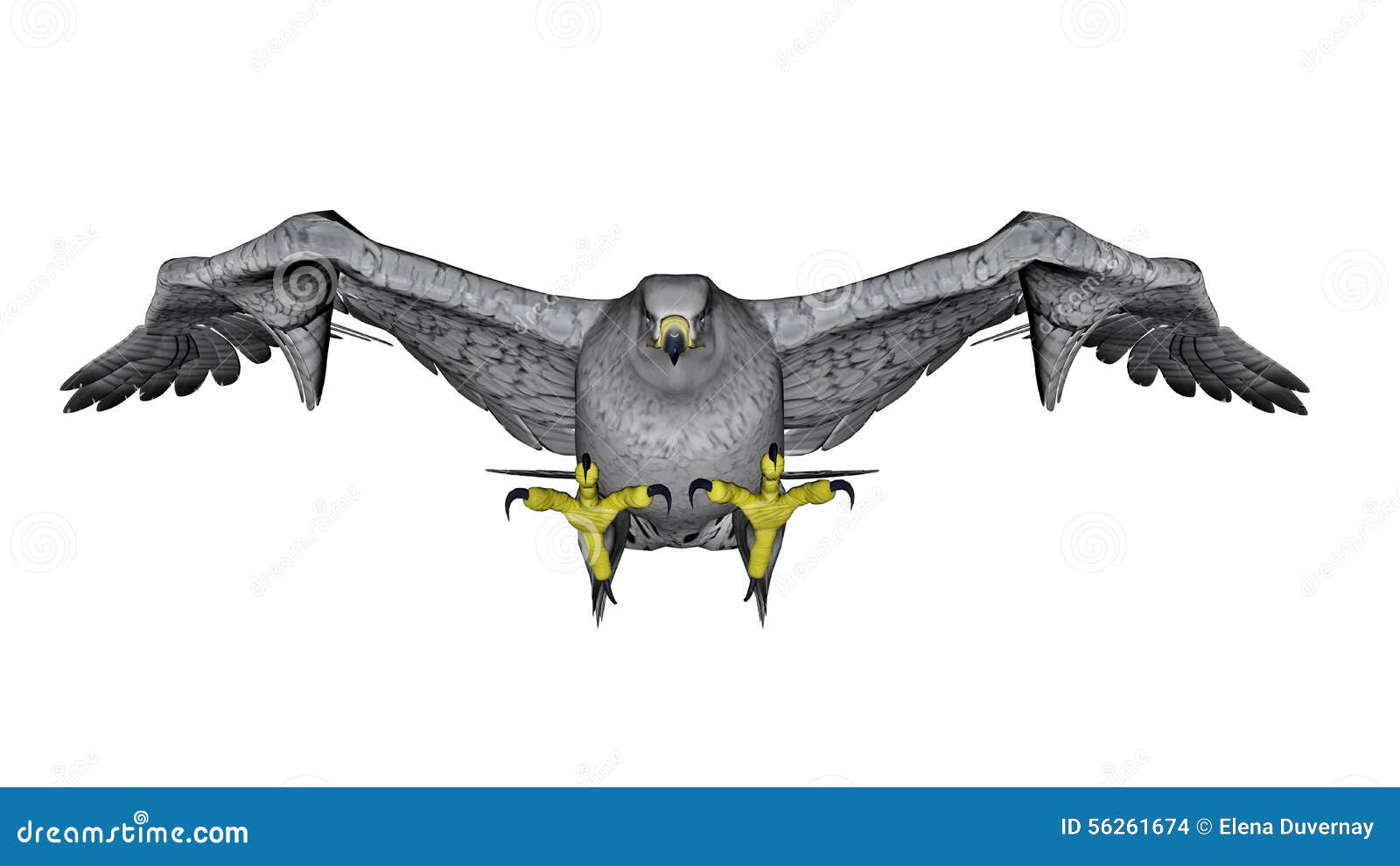 Vuelo Blanco Del Halcón - 3D Rinden Stock de ilustración - Ilustración ...