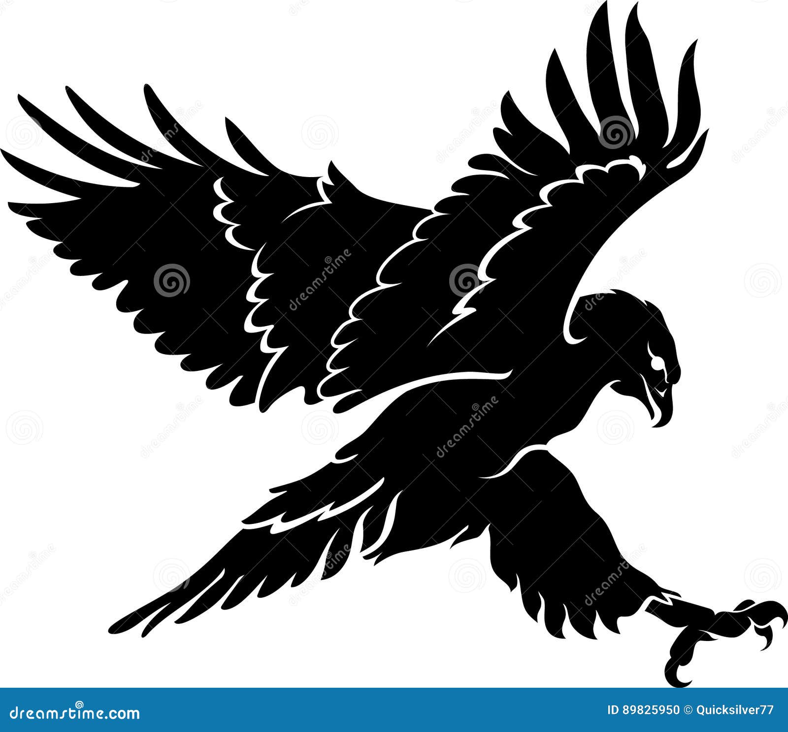 Vuelo del halcón ilustración del vector. Ilustración de silueta - 89825950