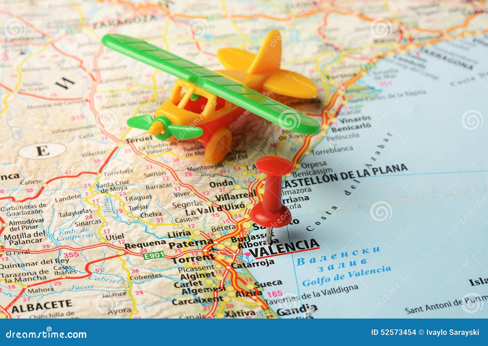 Vuelo Del Mapa De Valencia, España Foto de archivo - Imagen de atlas ...