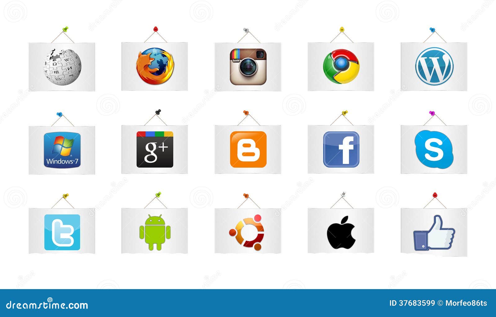 Vues Avec Les Symboles De Logiciel Image stock éditorial - Illustration ...