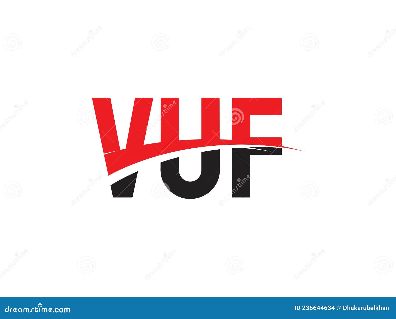 VUF Letter Initial Logo Design Vector Illustration Stock Vector ...