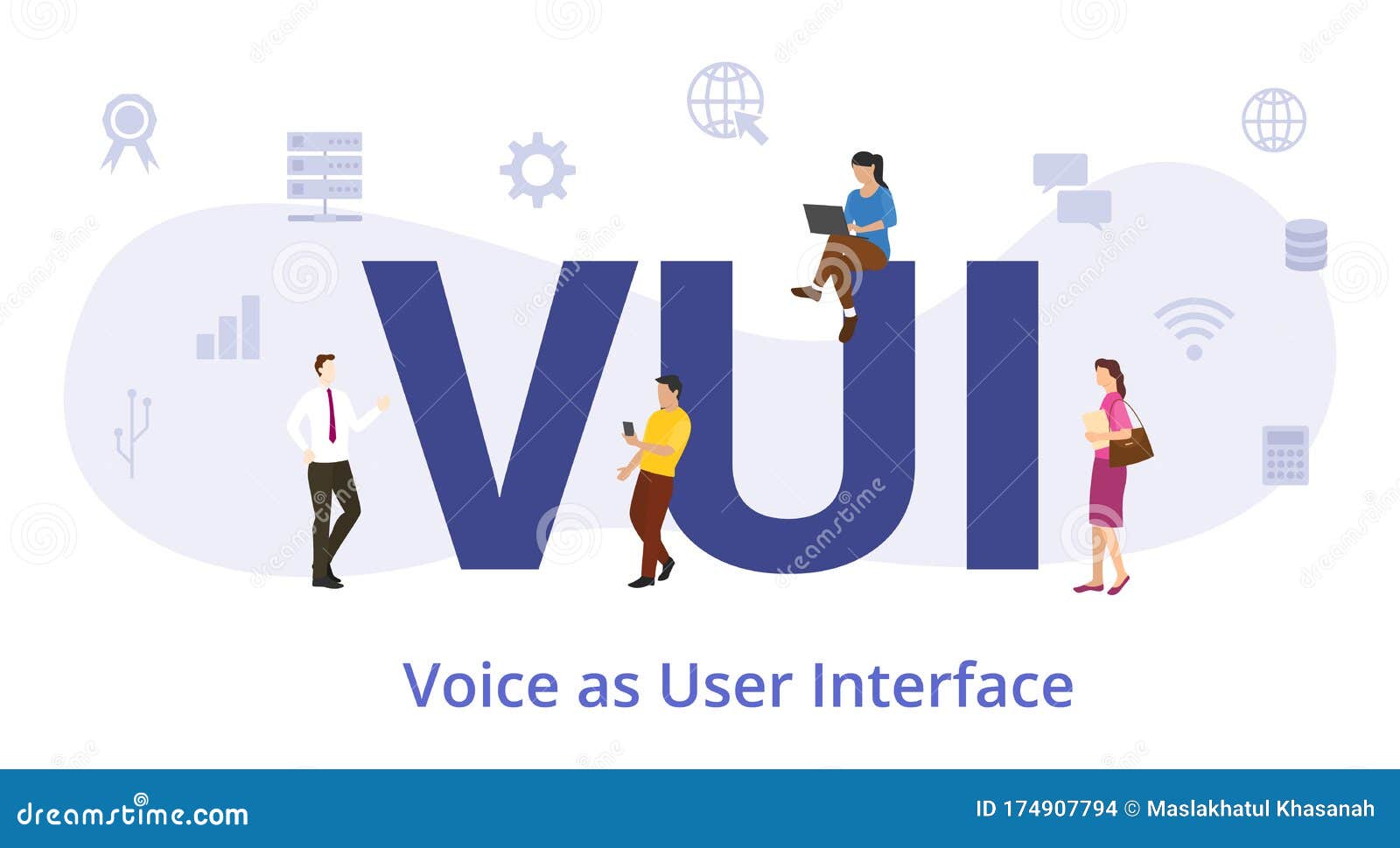 Vui Voice As User Interface Concept with Big Word or Text and Team ...
