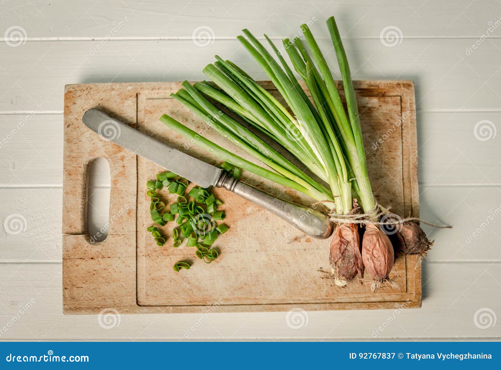 Vuile Groene Ui Aan Boord, Topview Stock Afbeelding - Image of oogst ...