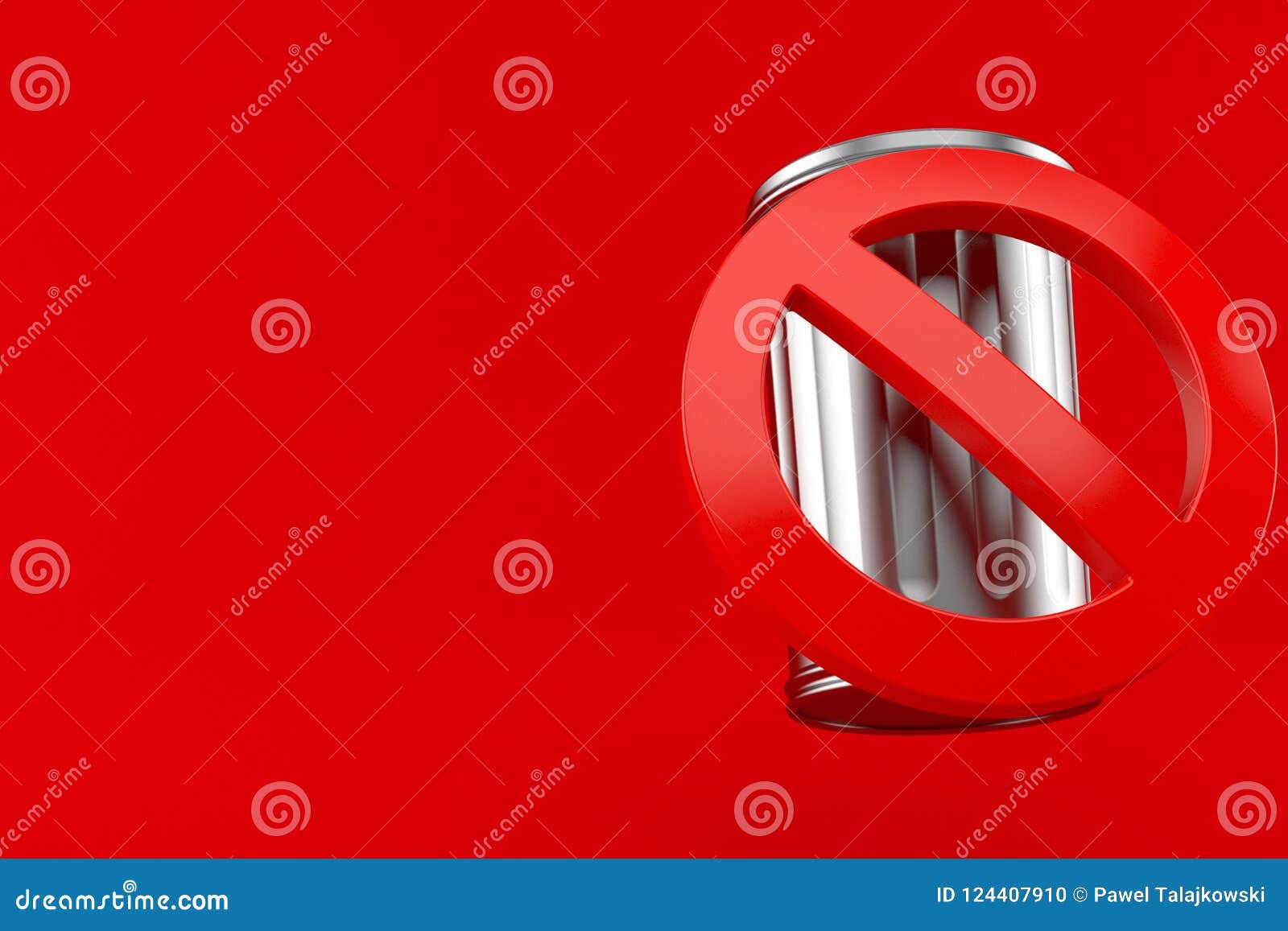 Vuilnisbak Met Verboden Symbool Stock Illustratie - Illustration of ...