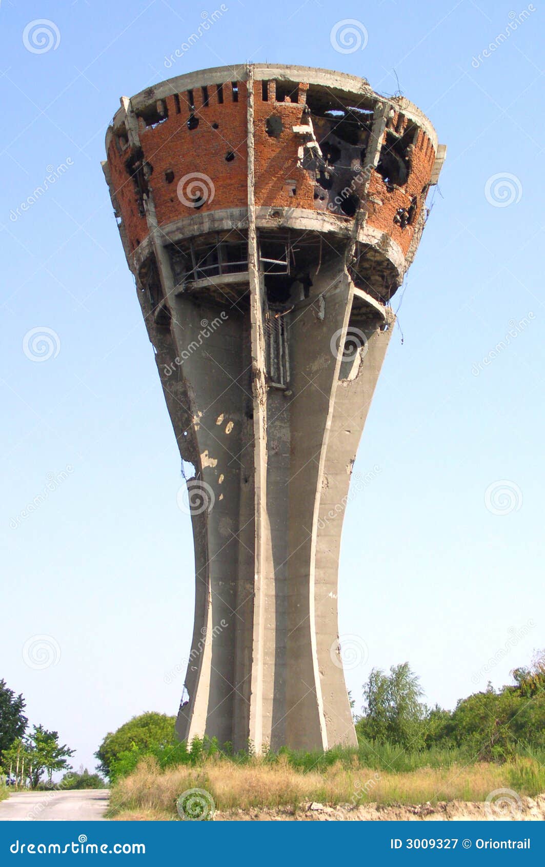 Vukovar Tower Destroyed In War Stock Image - Image: 3009327
