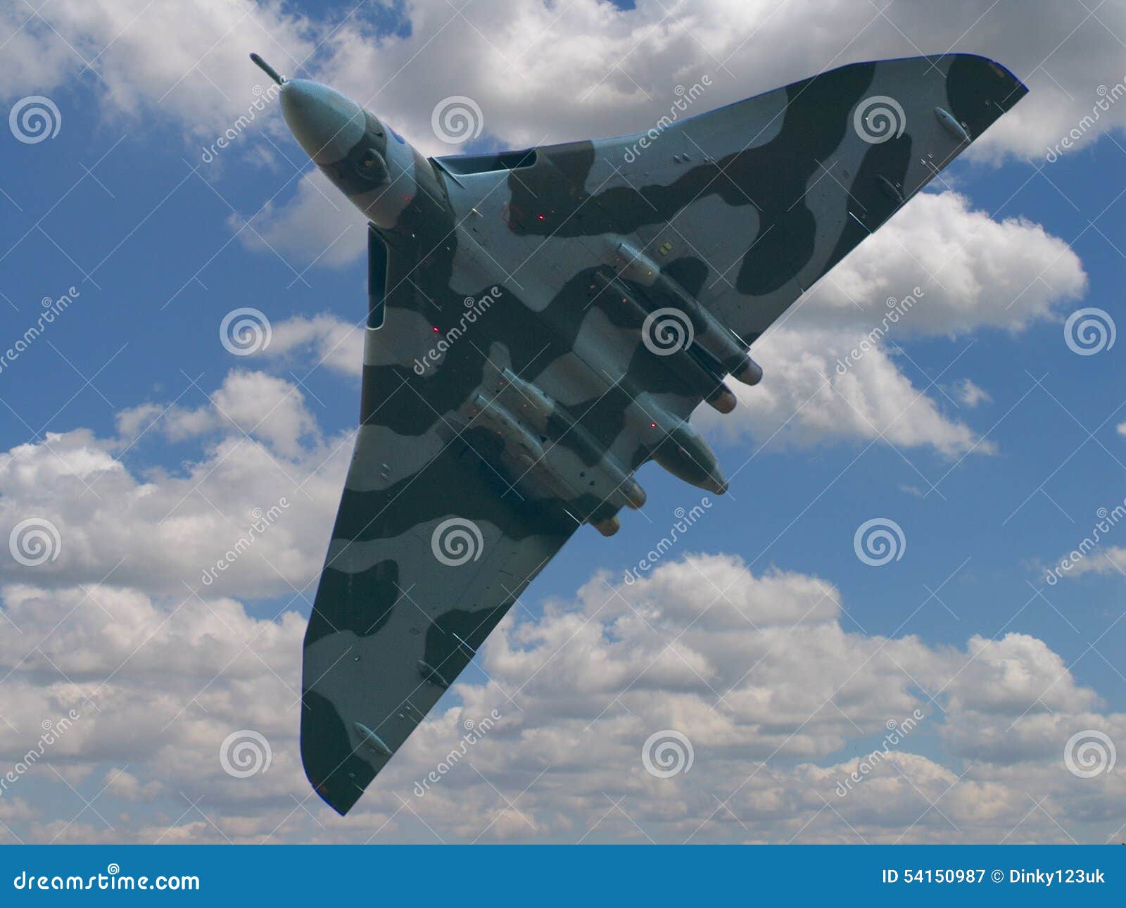 Vulcan bomber in flight stock image. Image of plane, battle - 54150987