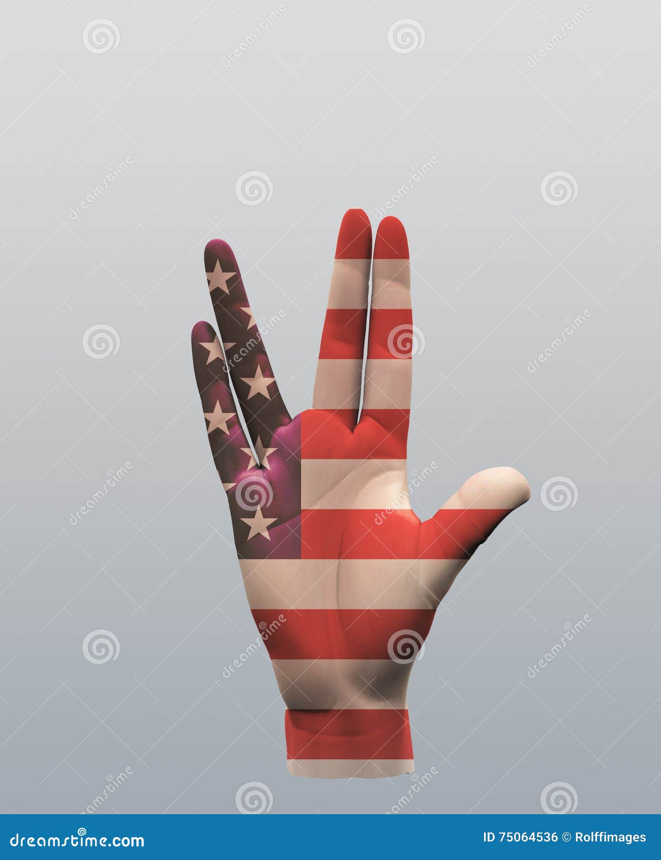 Vulcan Greeting USA stock illustration. Illustration of salute - 75064536