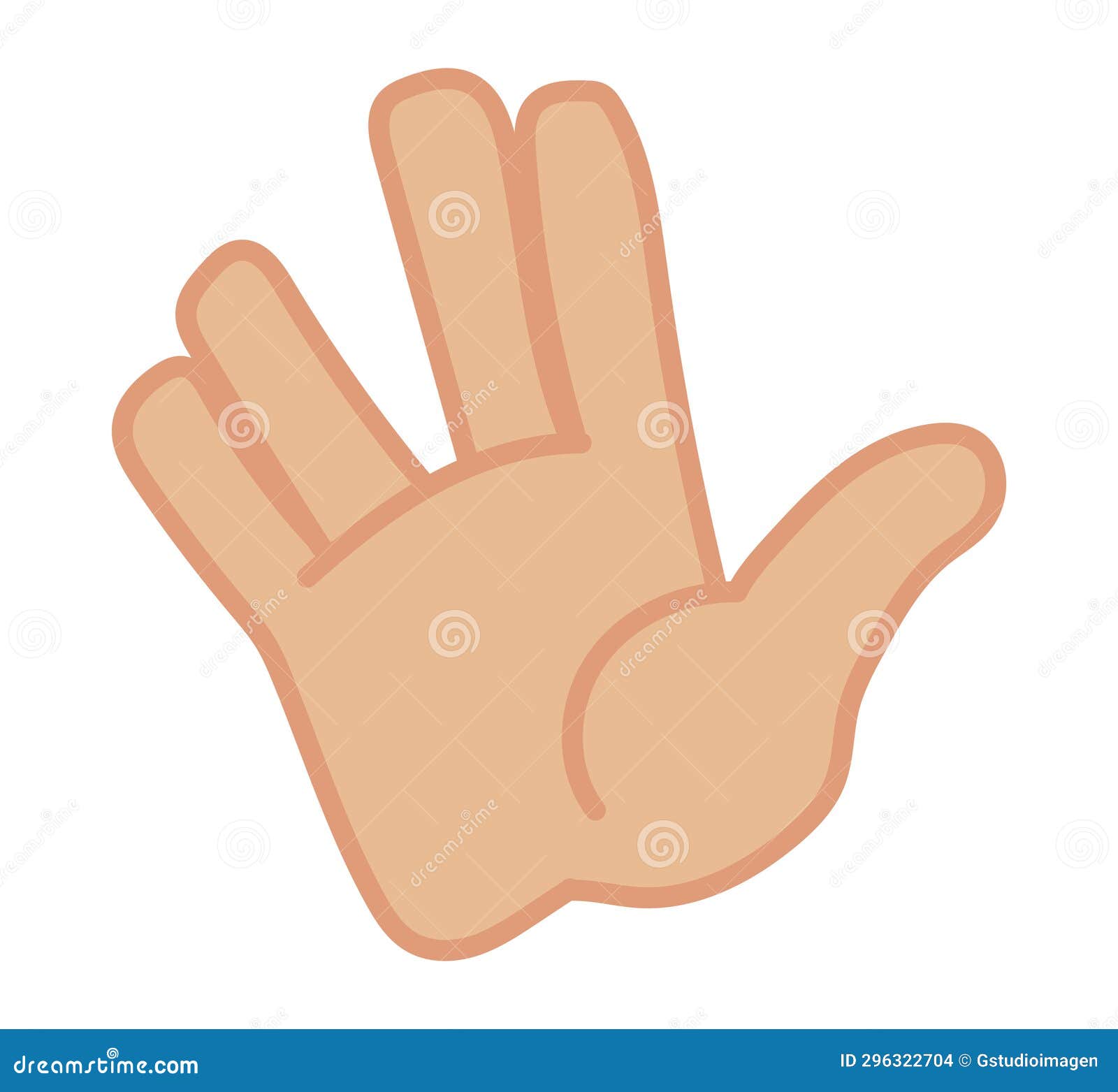 Vulcan hand illustration stock illustration. Illustration of finger ...