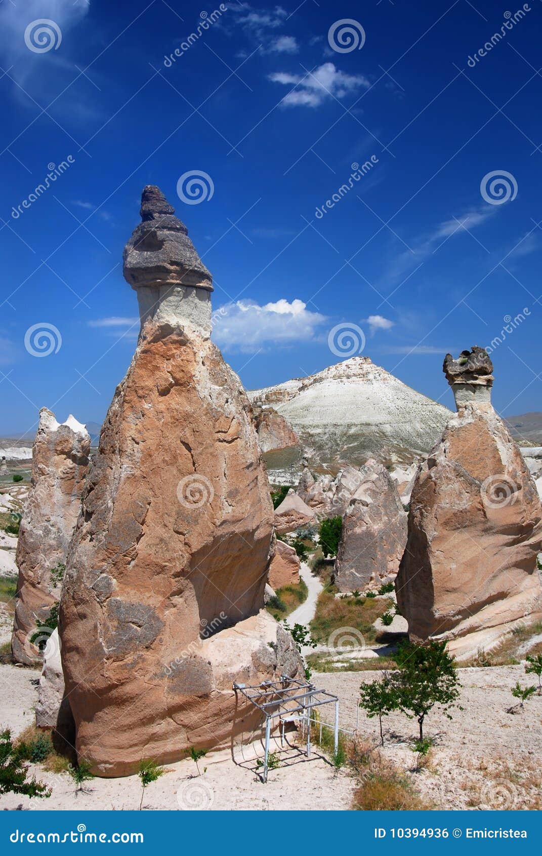 Vulcanic Columns Relief in Cappadocia Stock Photo - Image of baglari ...