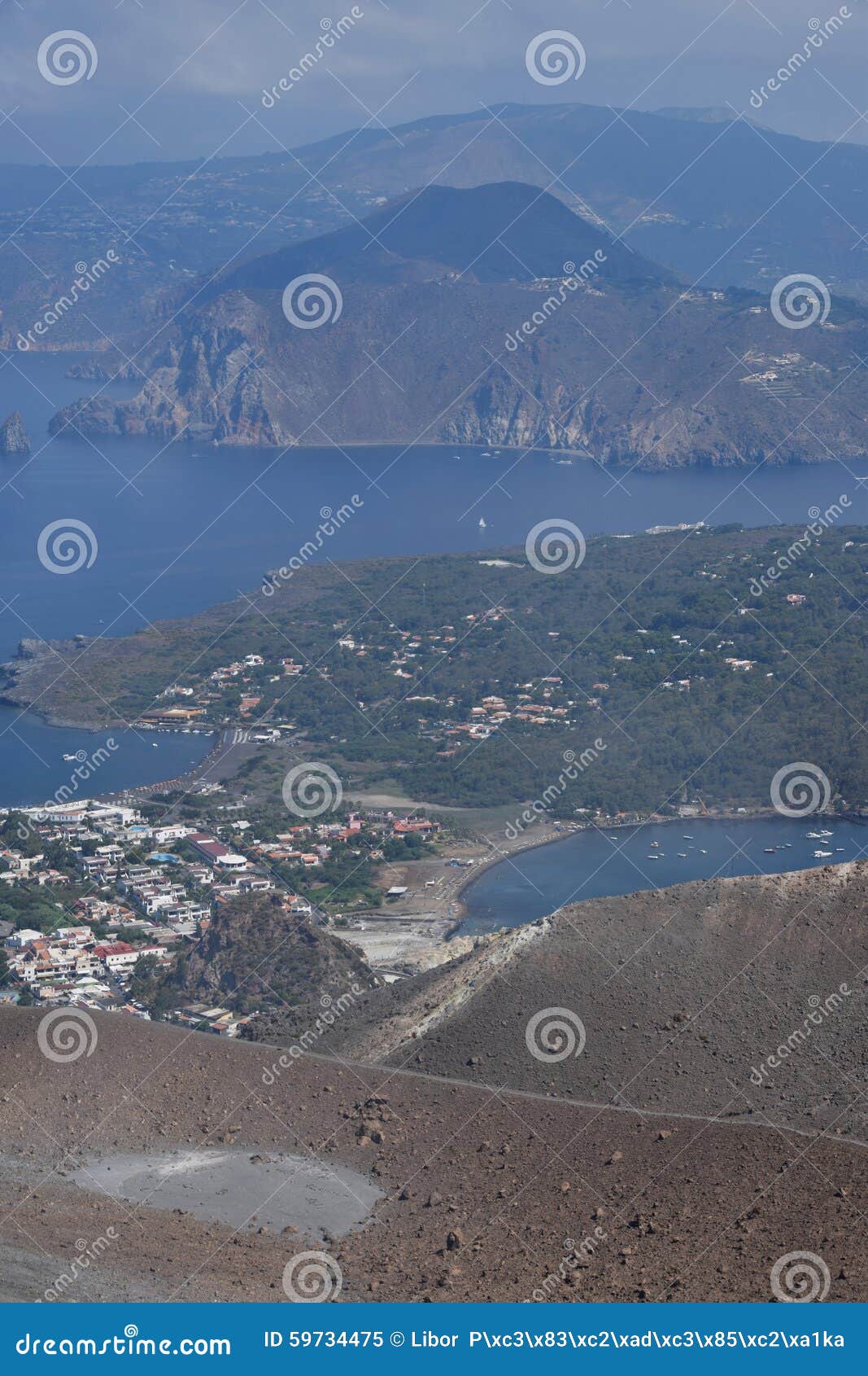 Vulcano Island, Lipari, Italy Stock Image - Image of journey, landscape ...