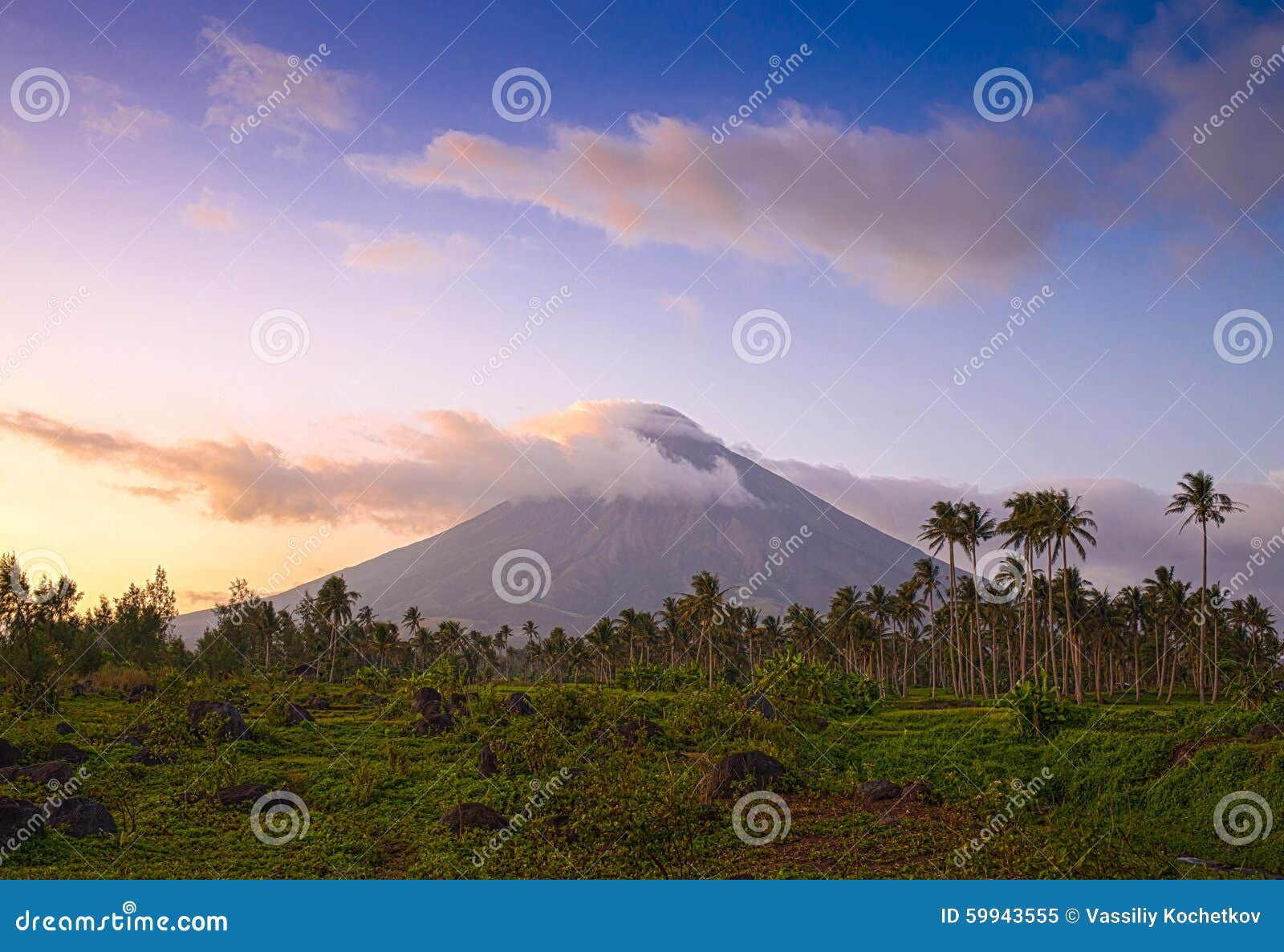 Mount Mayon Volcano Landscape Luzon Philippines Royalty-Free Stock ...