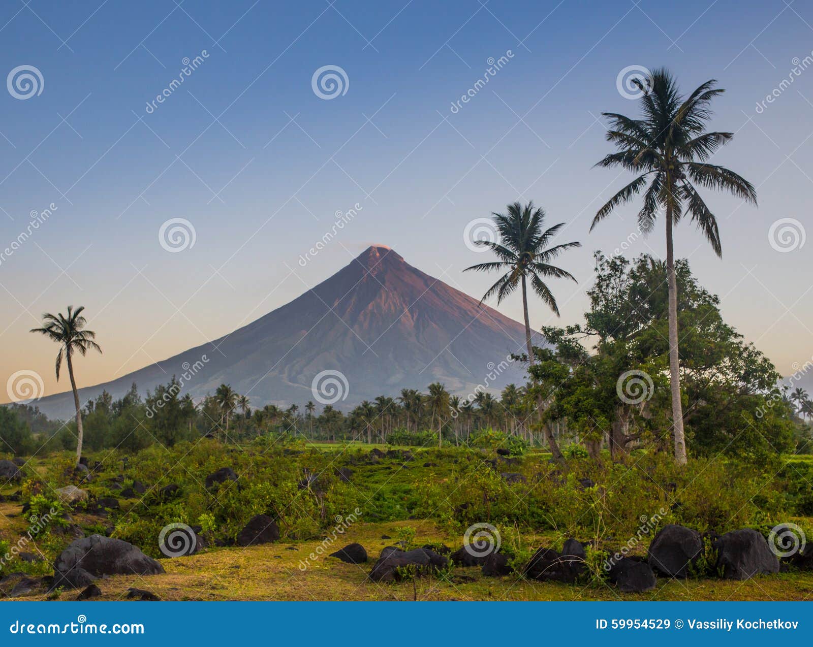 Mount Mayon Volcano Landscape Luzon Philippines Royalty-Free Stock ...