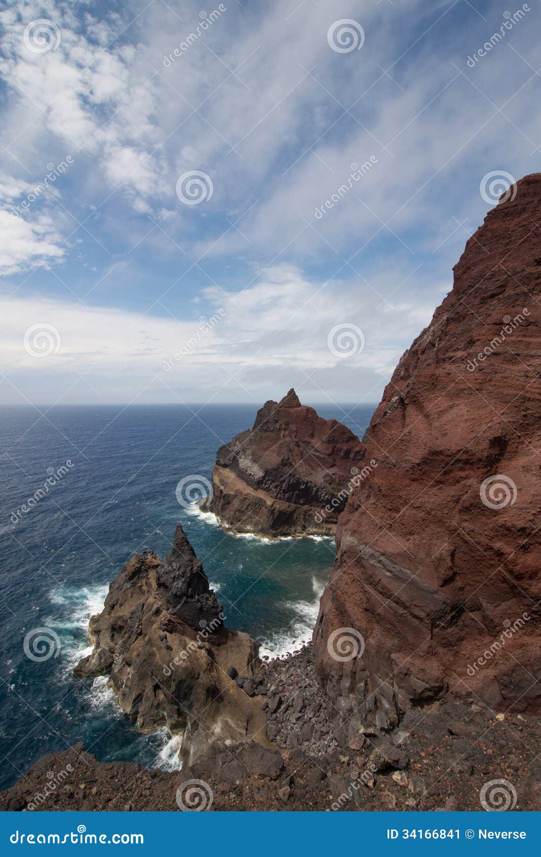 Vulcao Dos Capelinhos, Faial Stock Image - Image of water, scenery ...
