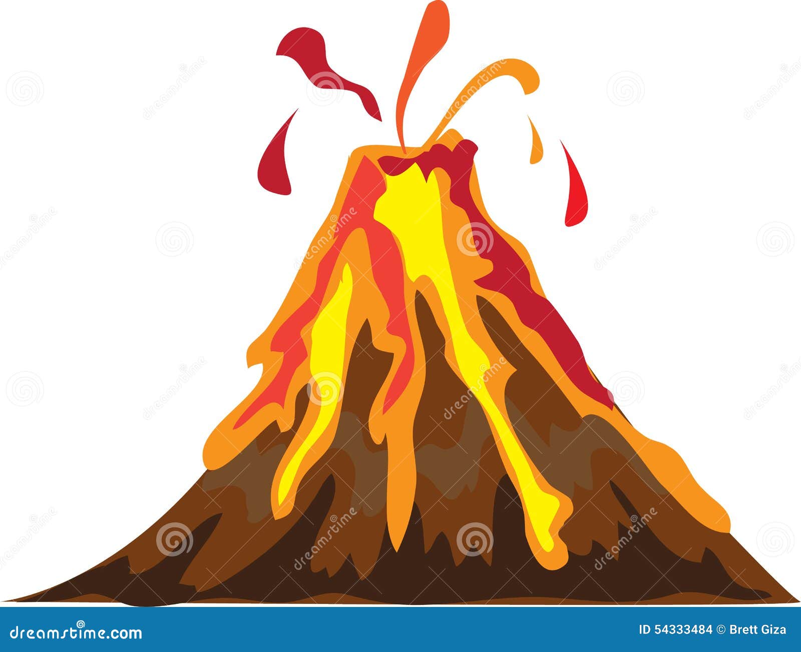 Vulkan stock abbildung. Bild von vulkan, hügel, haube - 54333484