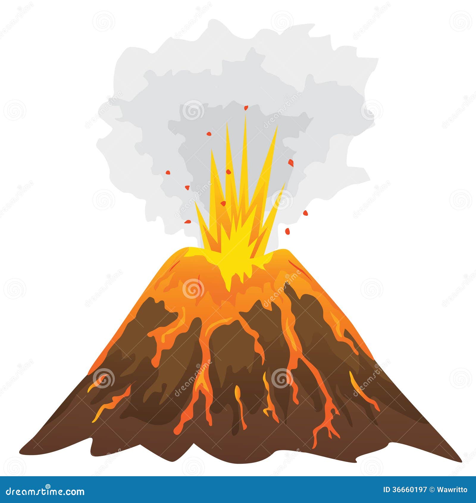 Vulkaan Lava Clipart