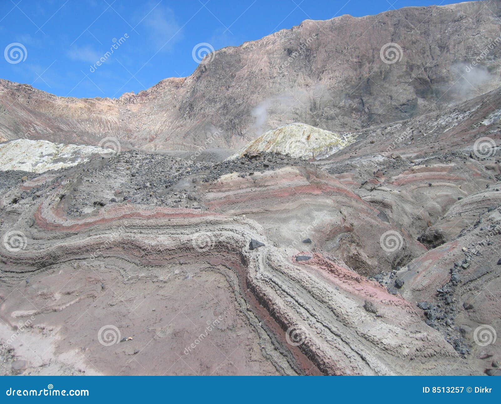 Vulkanische sedimenten stock afbeelding. Image of vulkaan - 8513257