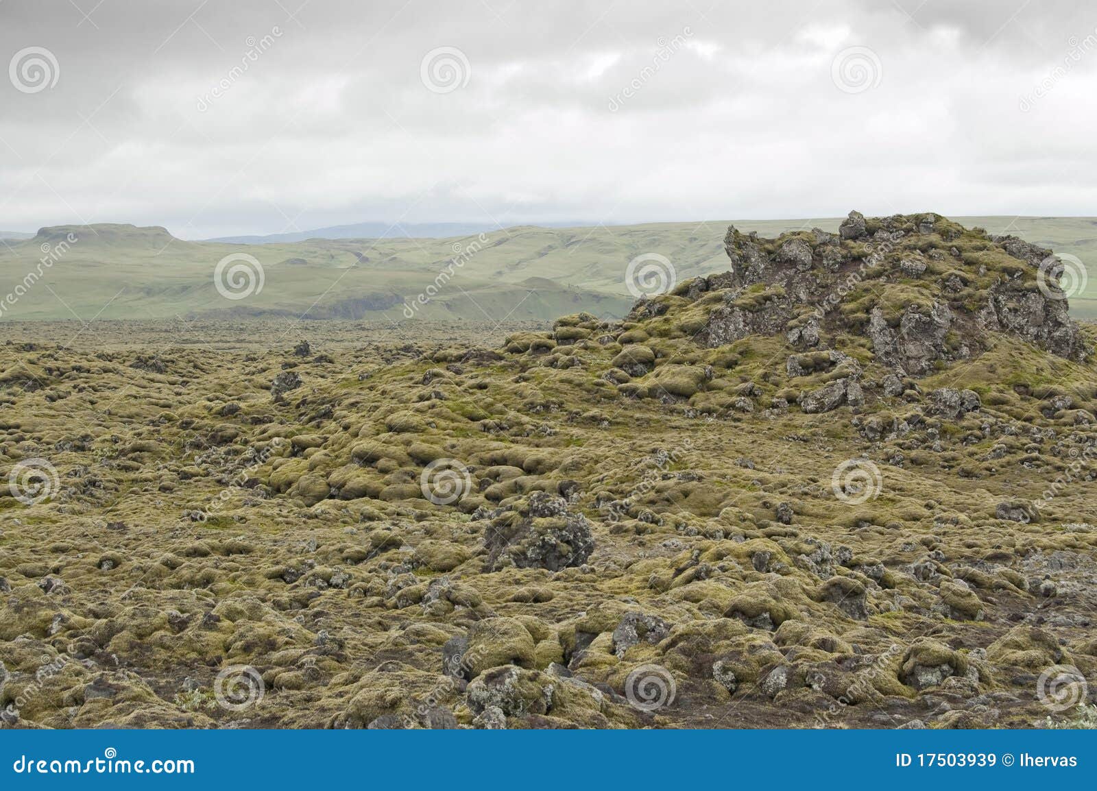 Vulkanischer Fluss in Laki (Island) Stockbild - Bild von island ...