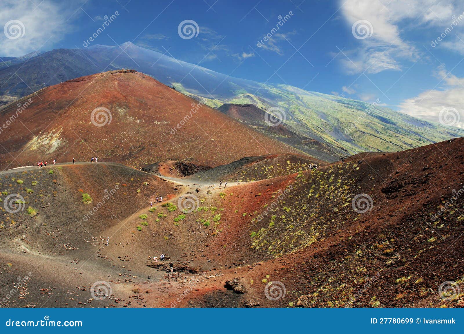 Vulkankrater stockbild. Bild von spitze, blau, wüste - 27780699