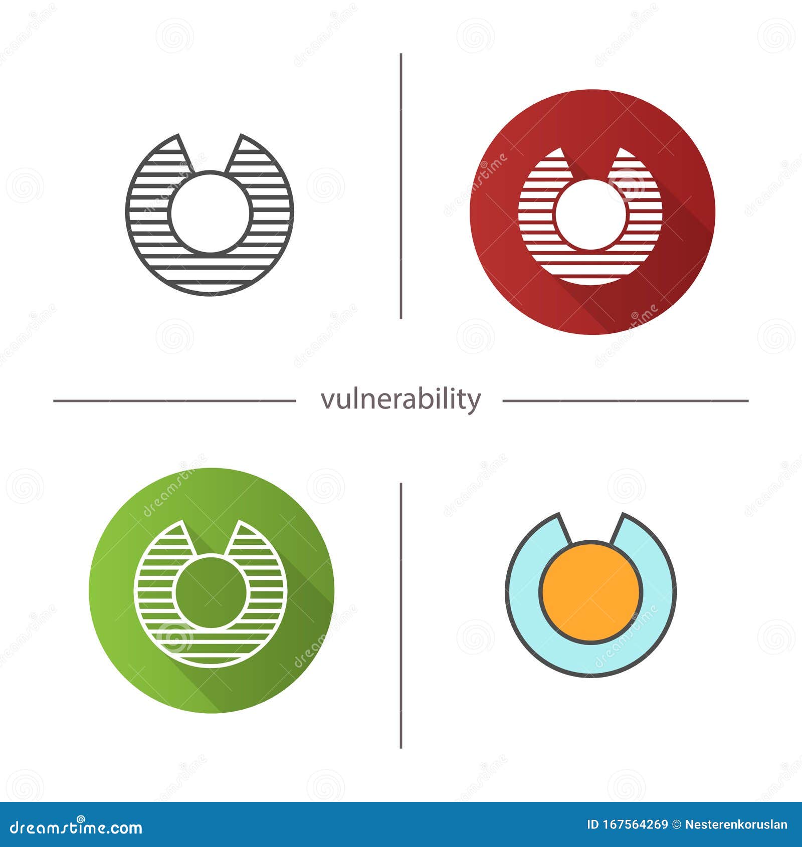 Vulnerability icon stock vector. Illustration of cell - 167564269