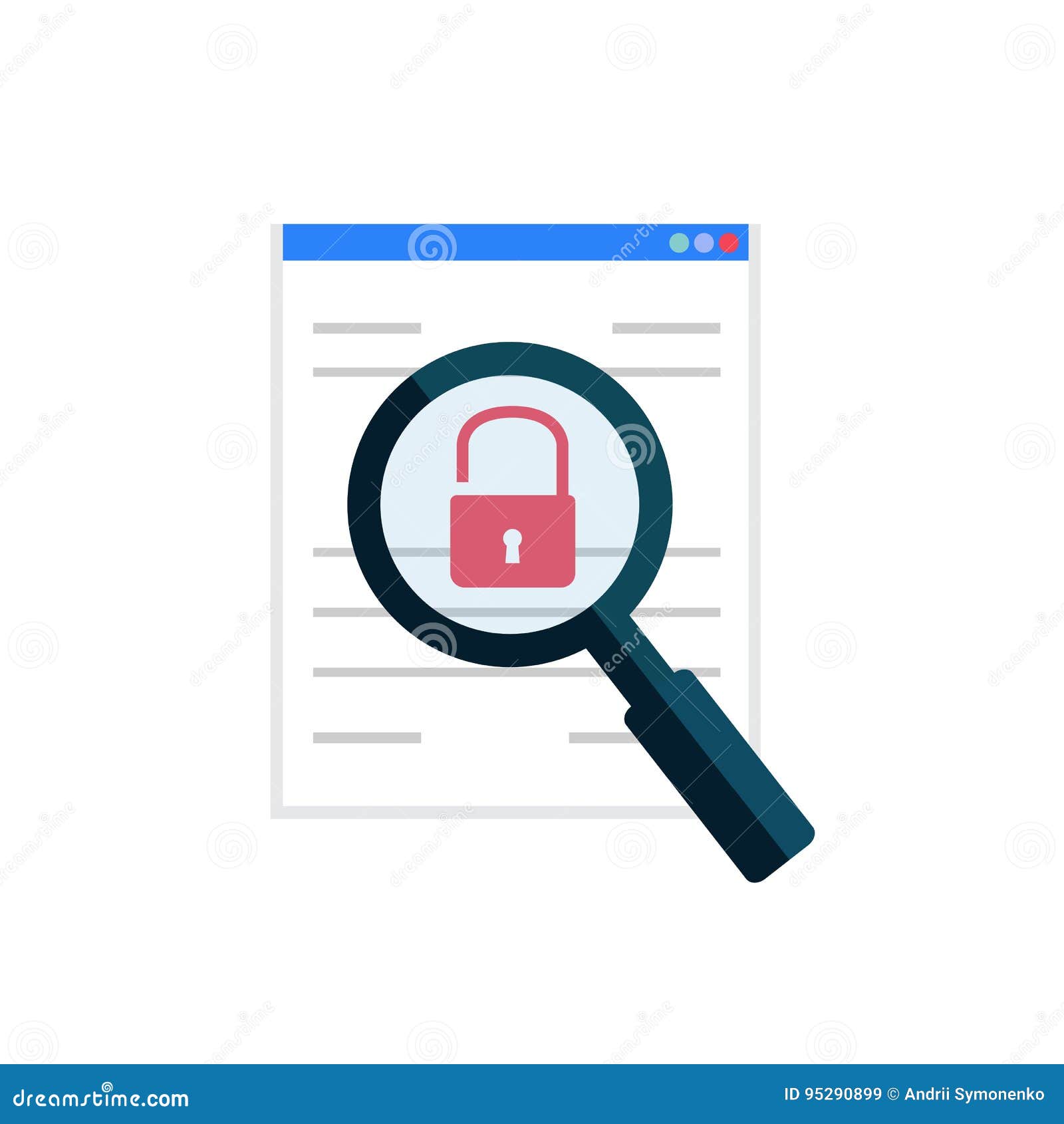 Vulnerability Search Icon. Vector Illustration Stock Vector ...