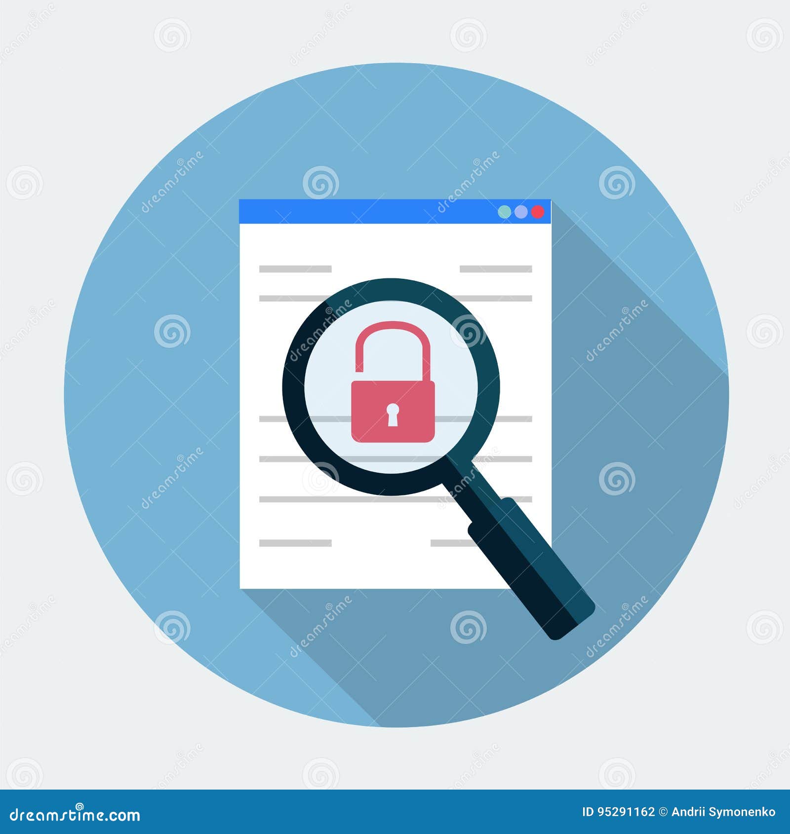 Vulnerability Search Icon. Vector Illustration Stock Vector ...