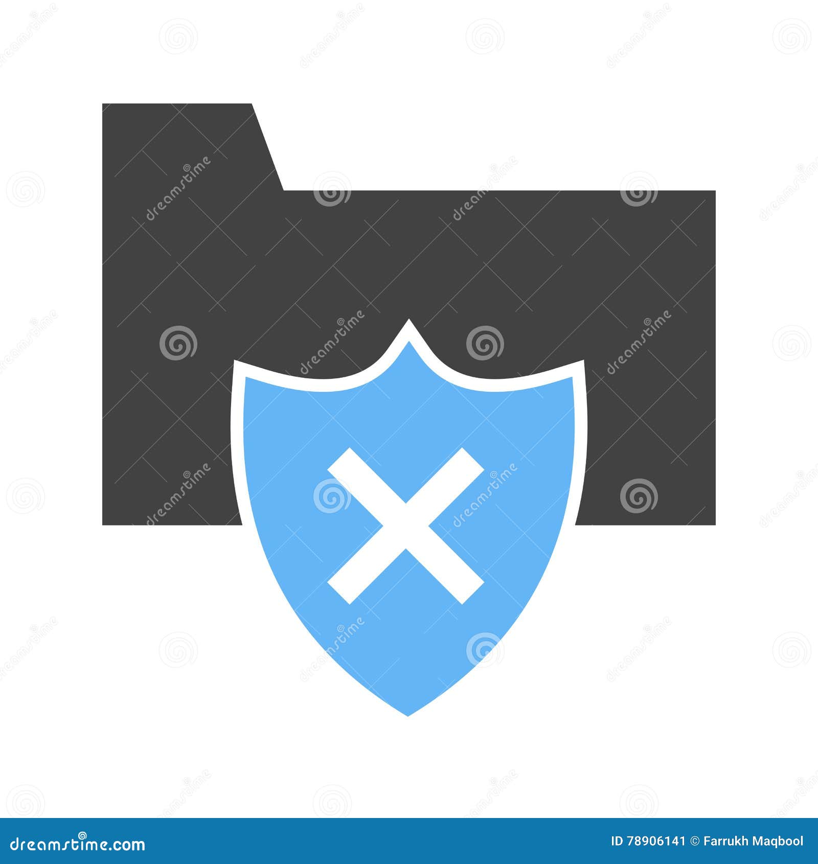 Vulnerable Folder stock vector. Illustration of document - 78906141