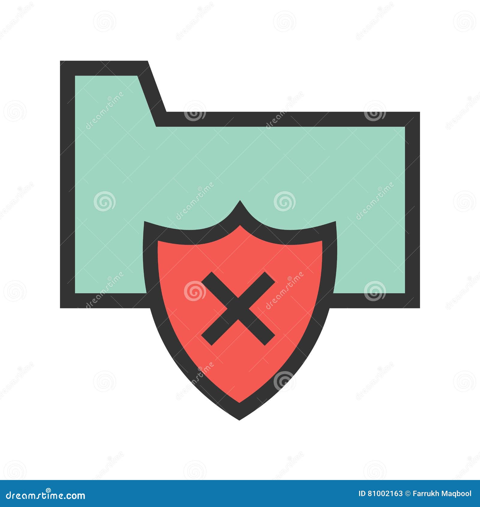 Vulnerable Folder stock vector. Illustration of vector - 81002163