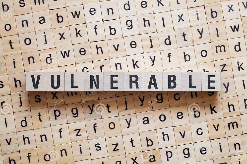 Vulnerable - Word Concept on Cubes Stock Image - Image of stability ...