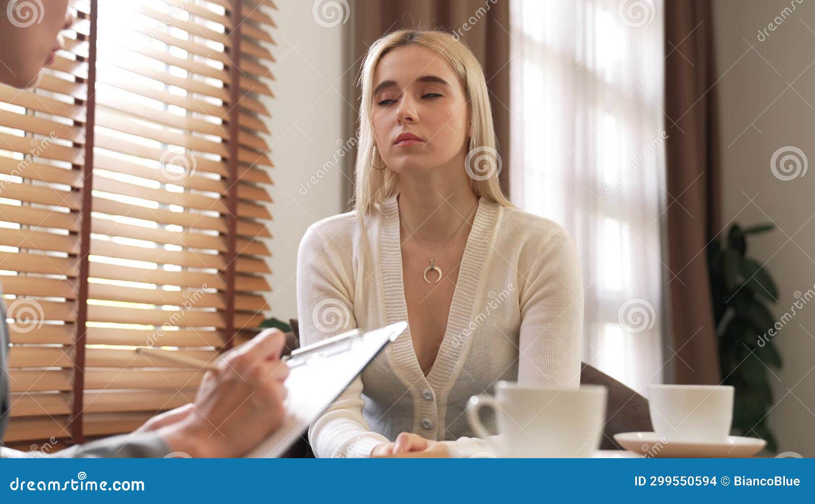 Vulnerable Young Patient Release Emotion from Traumatic Event. Blithe ...