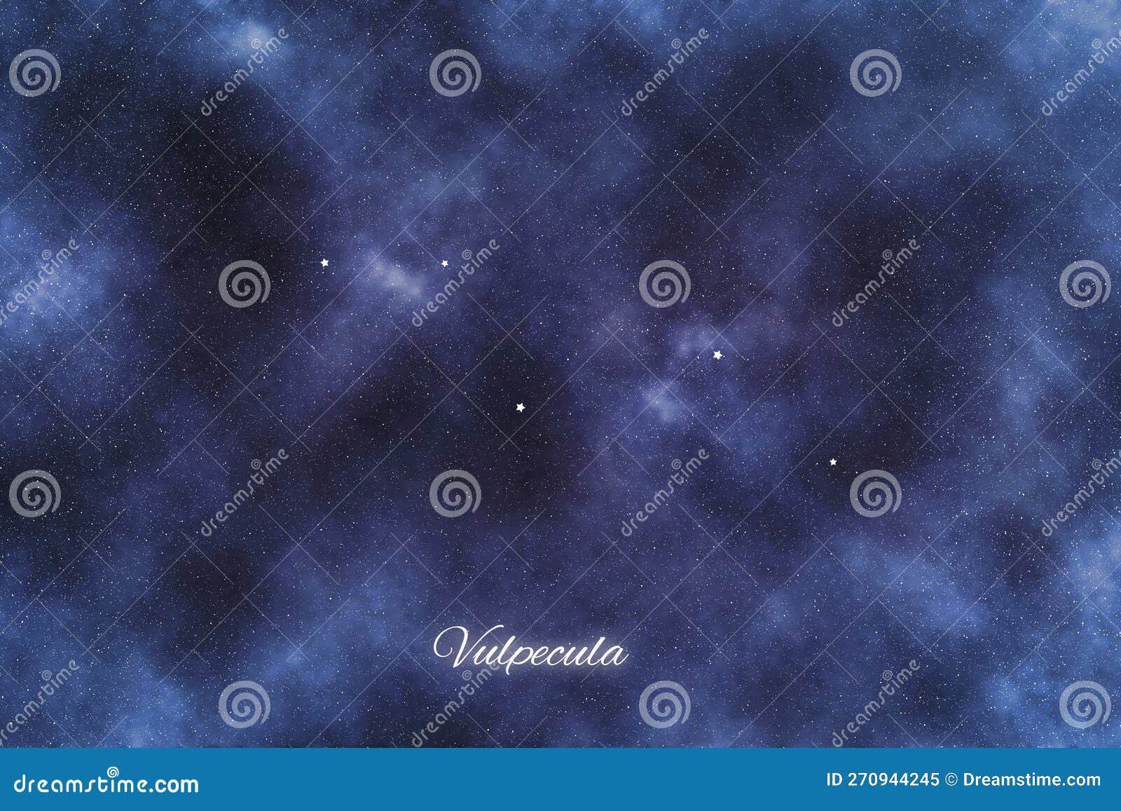 Vulpecula Star Constellation, Brightest Stars , Fox Constellation Stock ...