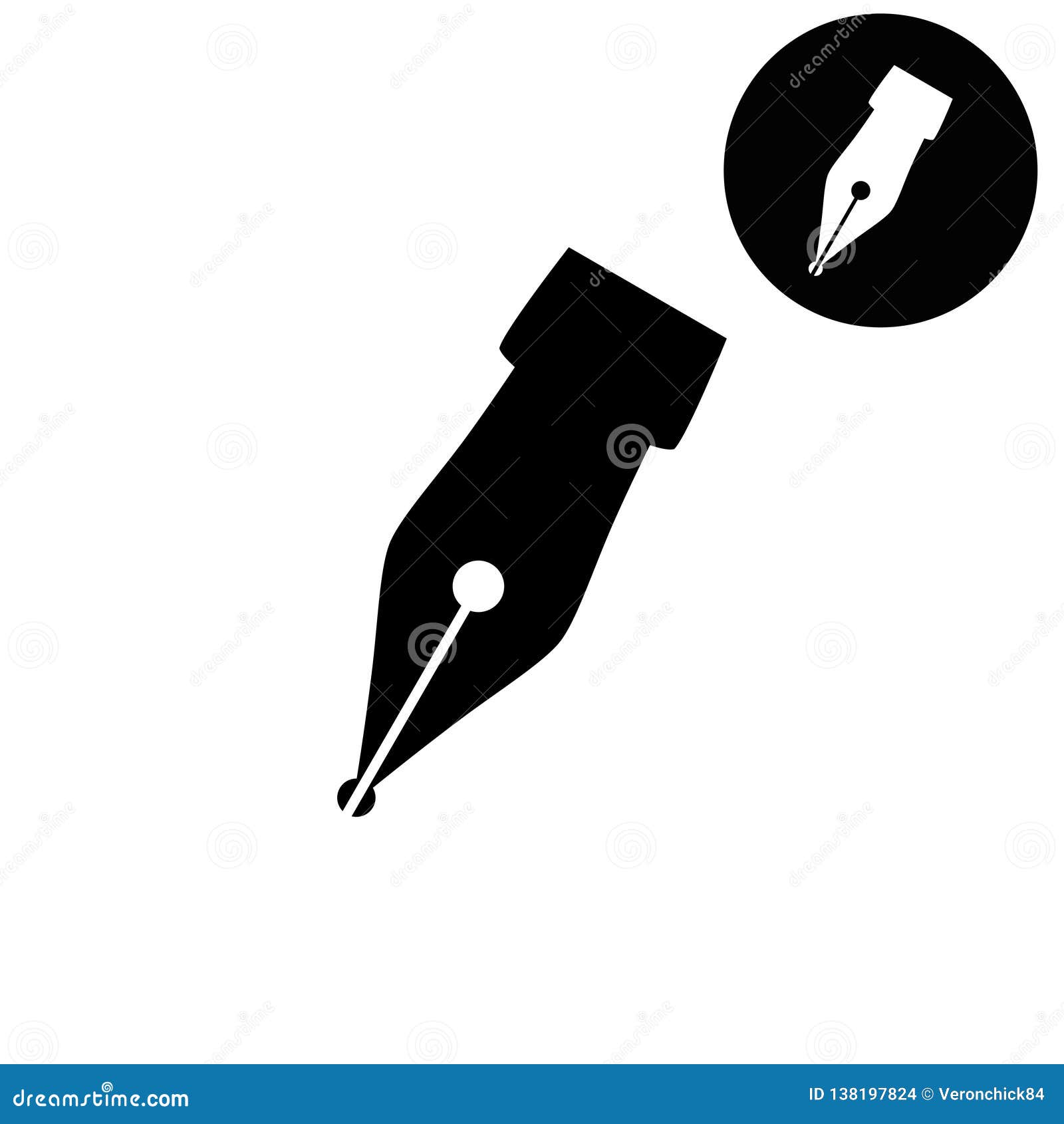 Vulpen - Wit Vectorpictogram Vector Illustratie - Illustration of ...